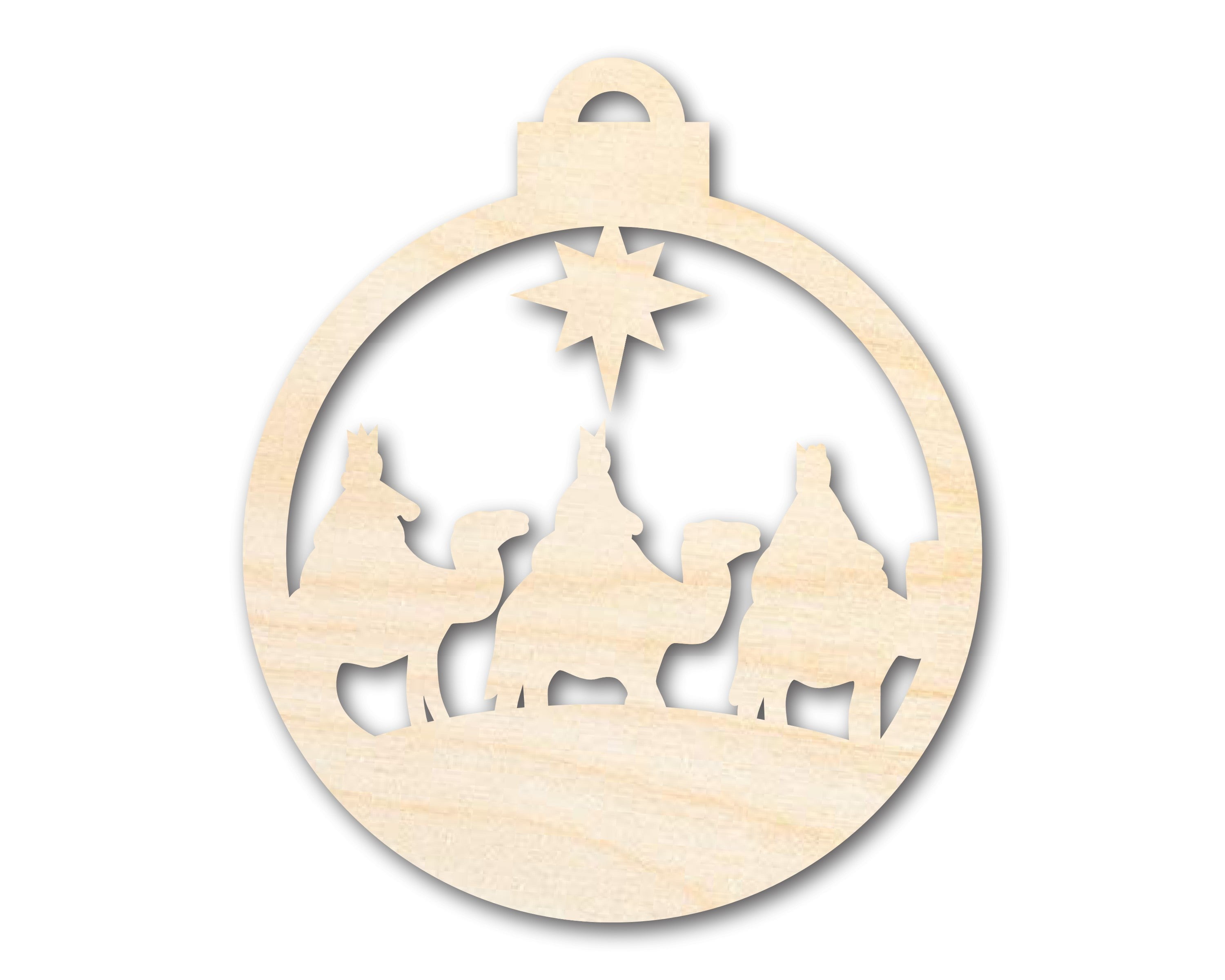 Unfinished Wood Bethlehem Nativity Ornament Shape - Christmas - Craft ...