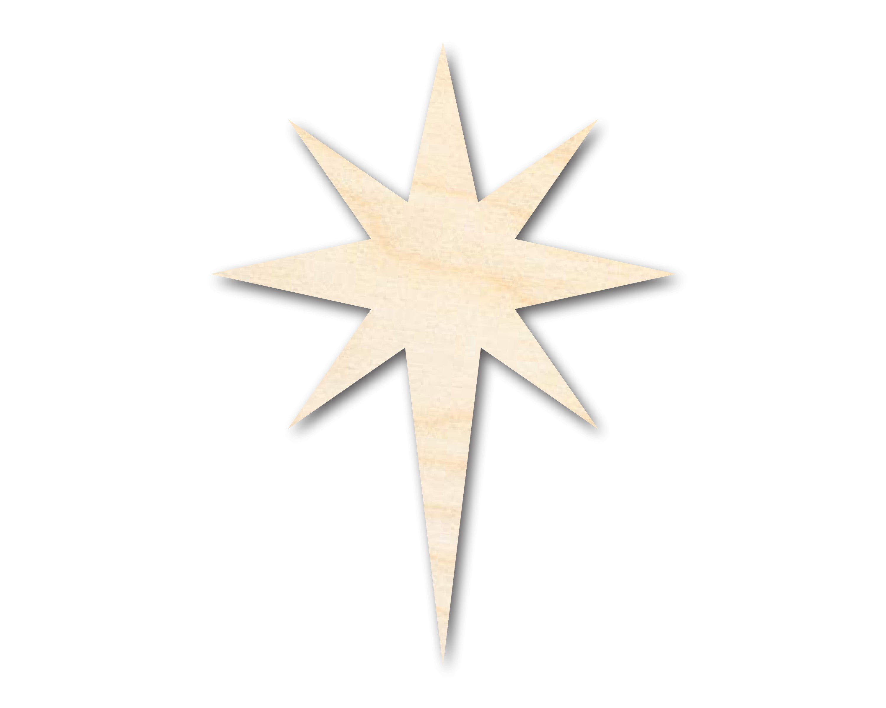 Unfinished Wood Bethlehem Star Shape | DIY Christmas Craft Cutout | Up ...
