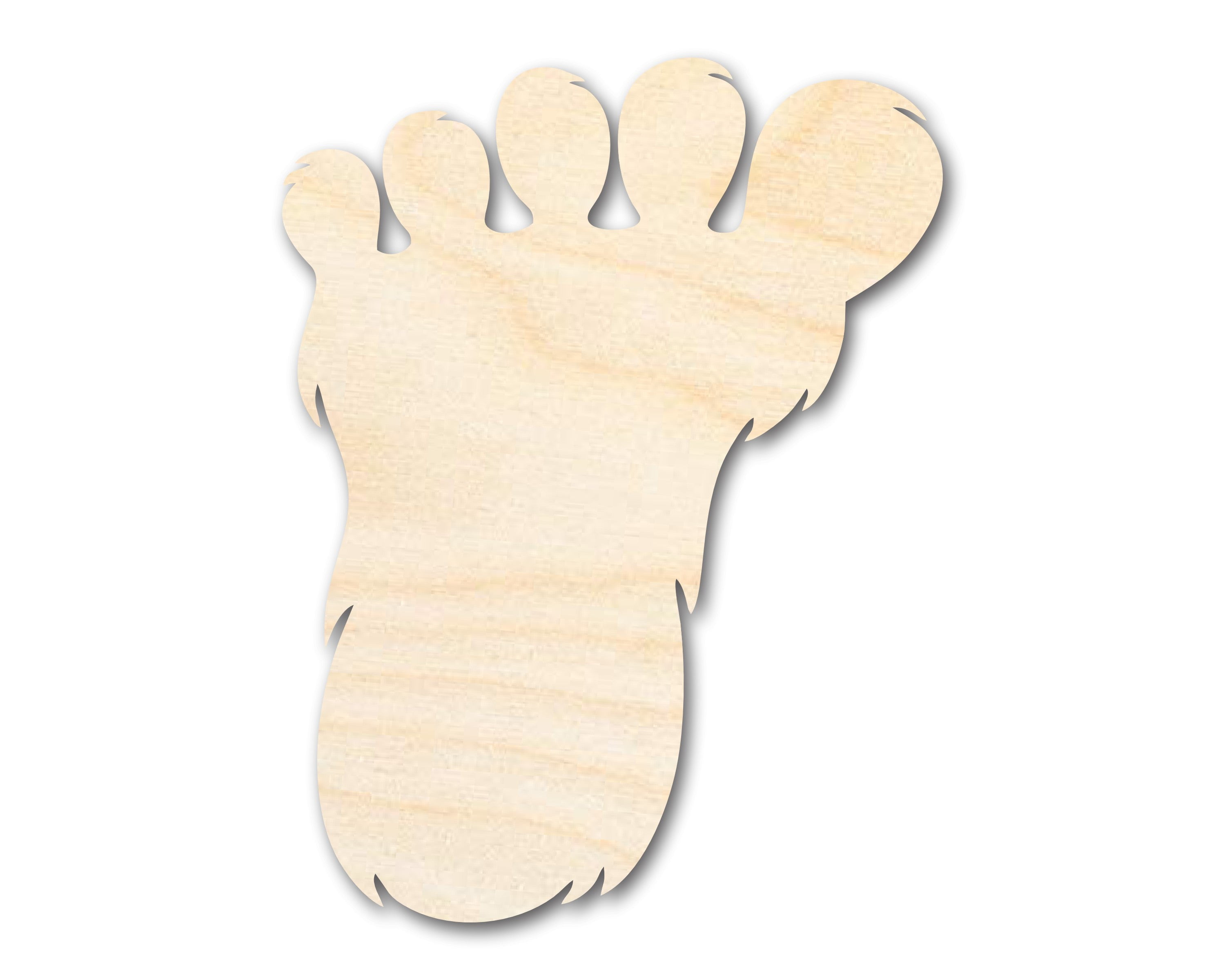Unfinished Wood Bigfoot Print Shape | DIY Craft Cutout | up to 46" DIY ...