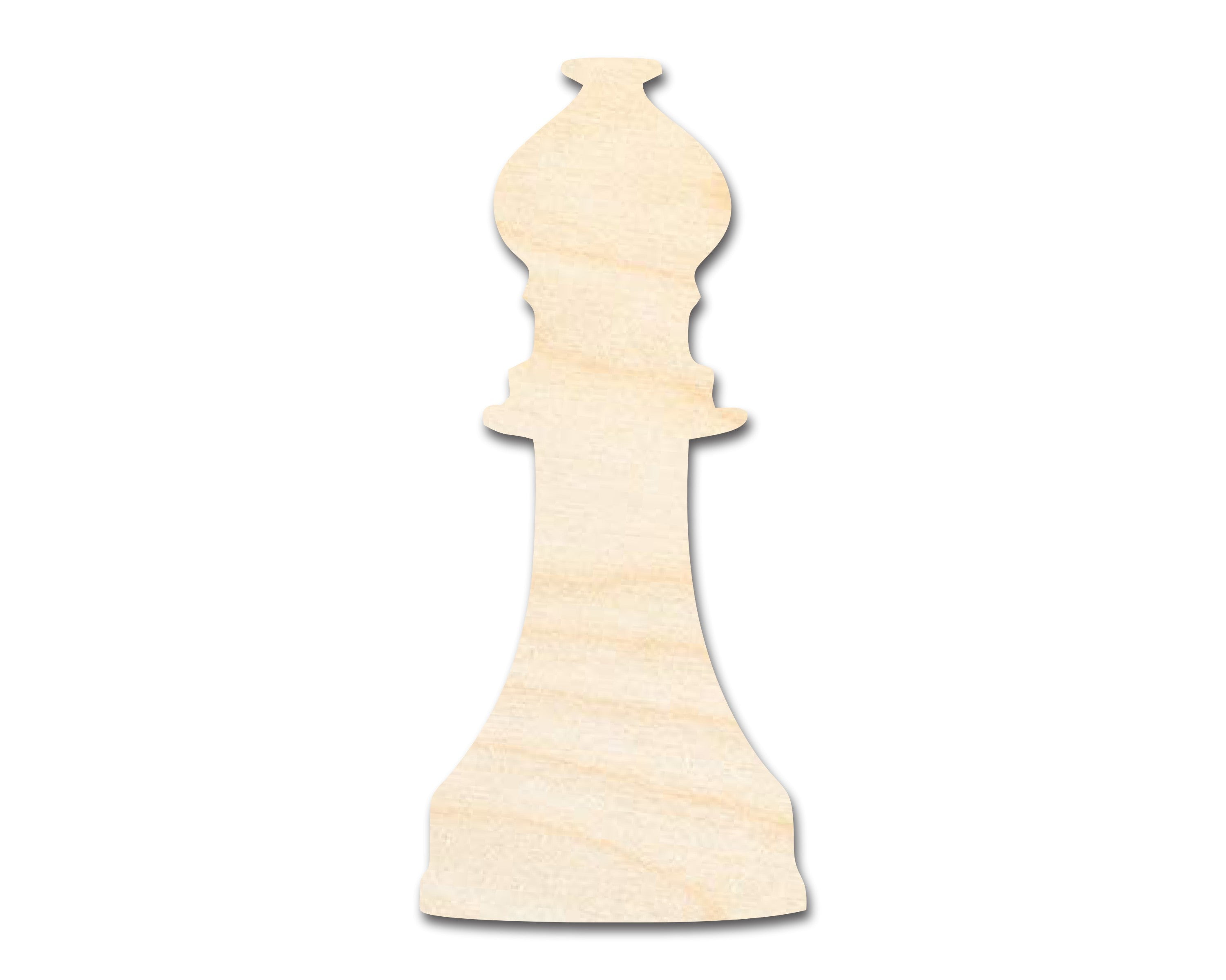 Unfinished Wood Bishop Chess Piece Shape | DIY Craft Cutout | up to 46 ...