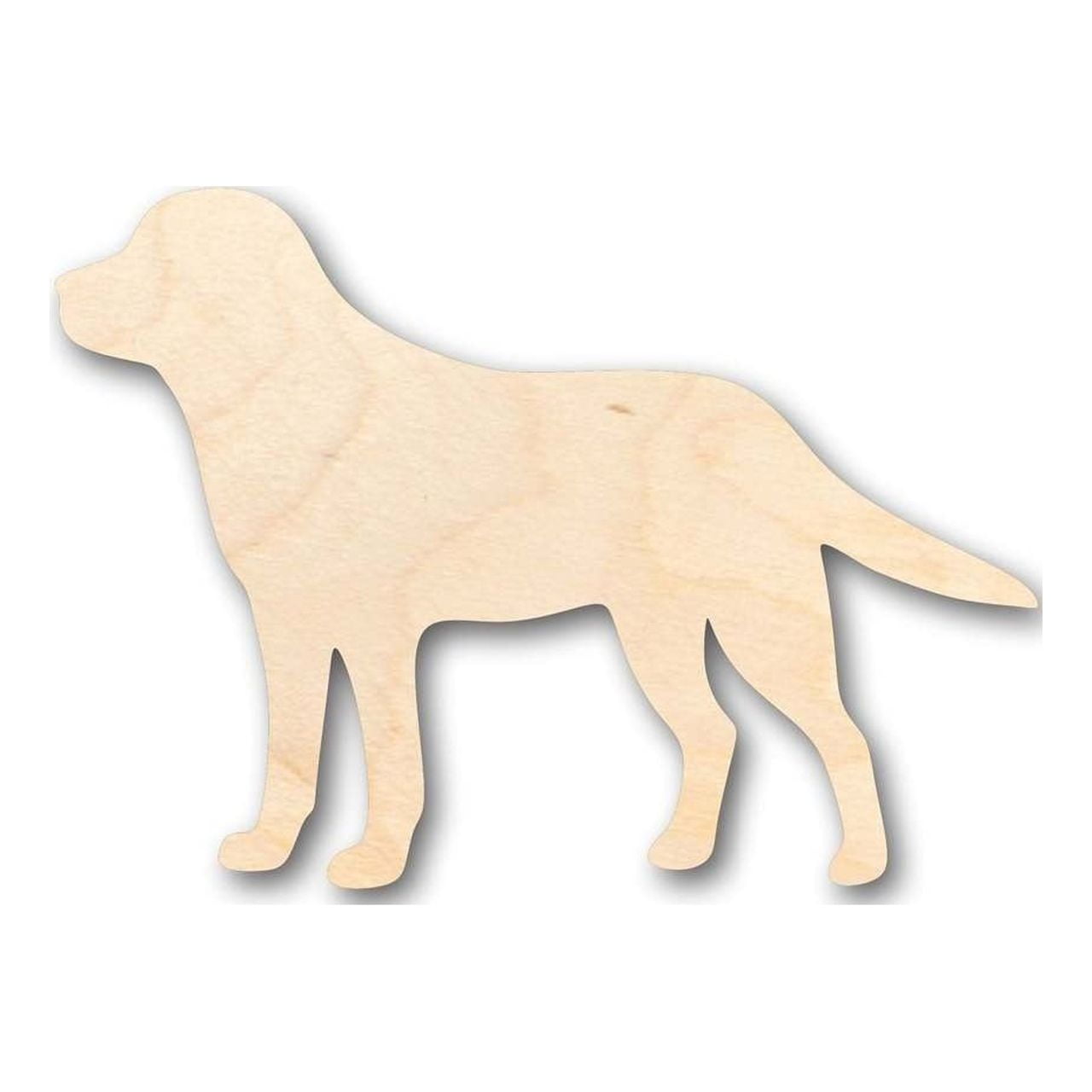 Unfinished Wood Black Golden Labrador Dog Shape - Animal - Pet - Craft ...