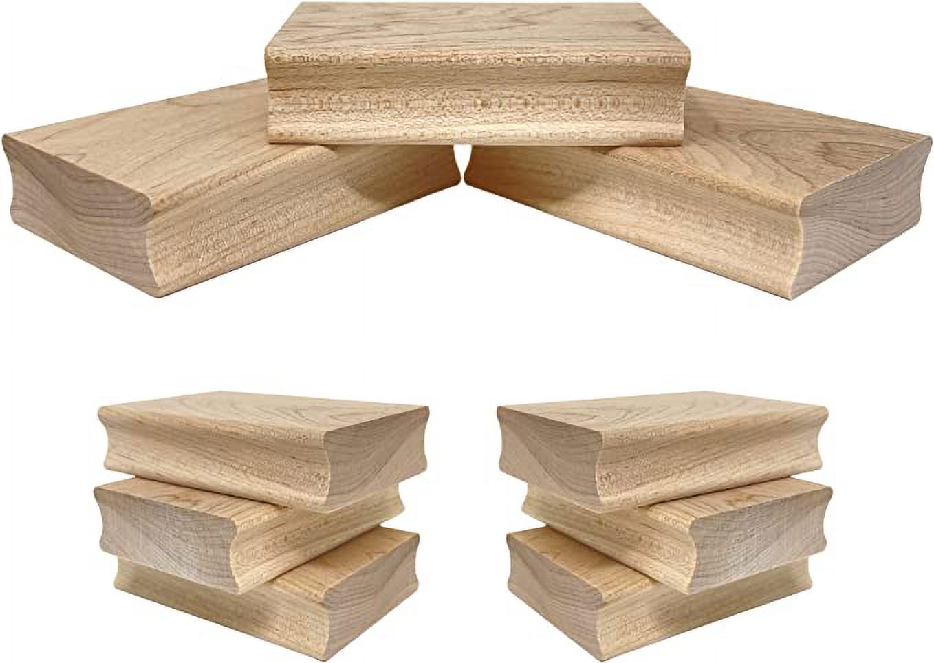 Unfinished Wooden Stamp Mounts - 3" x 3", 3" x 2", 2" x 2", 1" x 1 ...