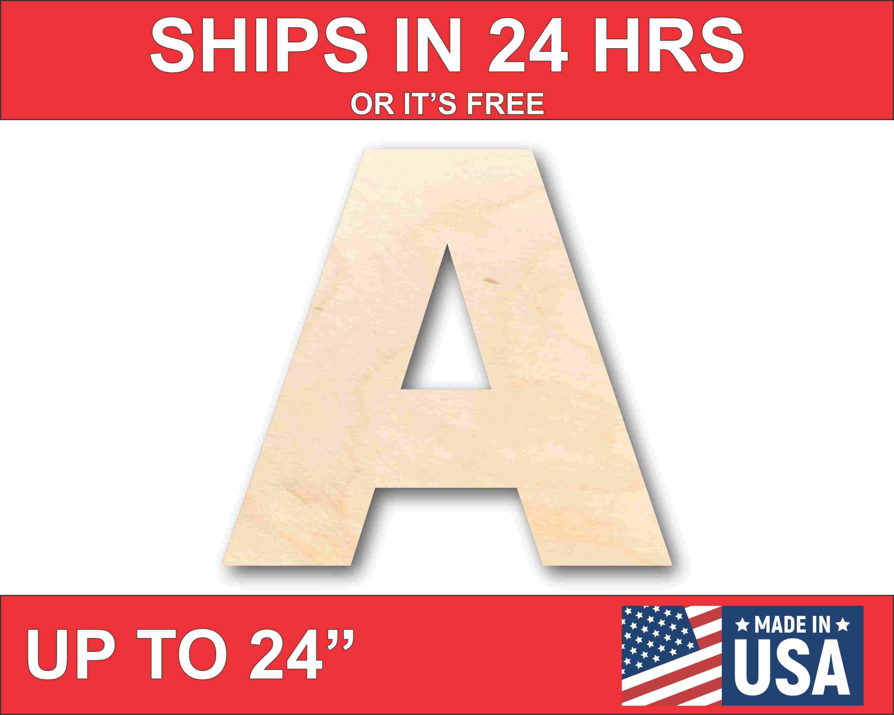 Unfinished Wood Block Letter A - Craft - up to 46" DIY 36" / 1/2 ...