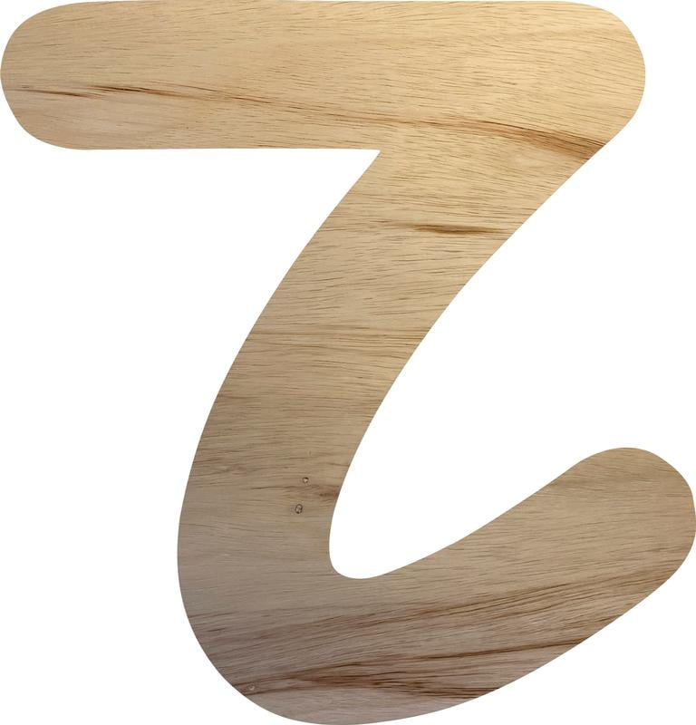 Unfinished Wood Block Letter, Craft 15'' Bold Letter Z, Paintable ...
