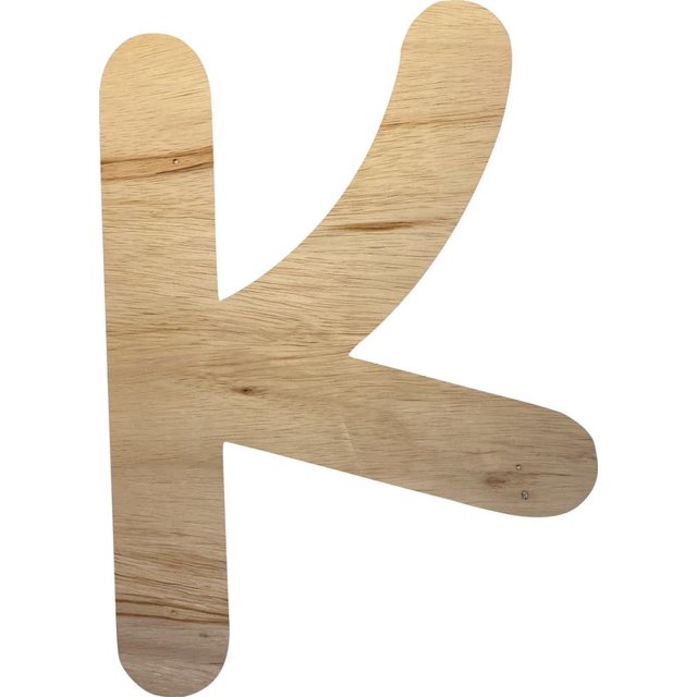 Unfinished Wood Block Letter, Craft 5'' Bold Letter K, Paintable ...