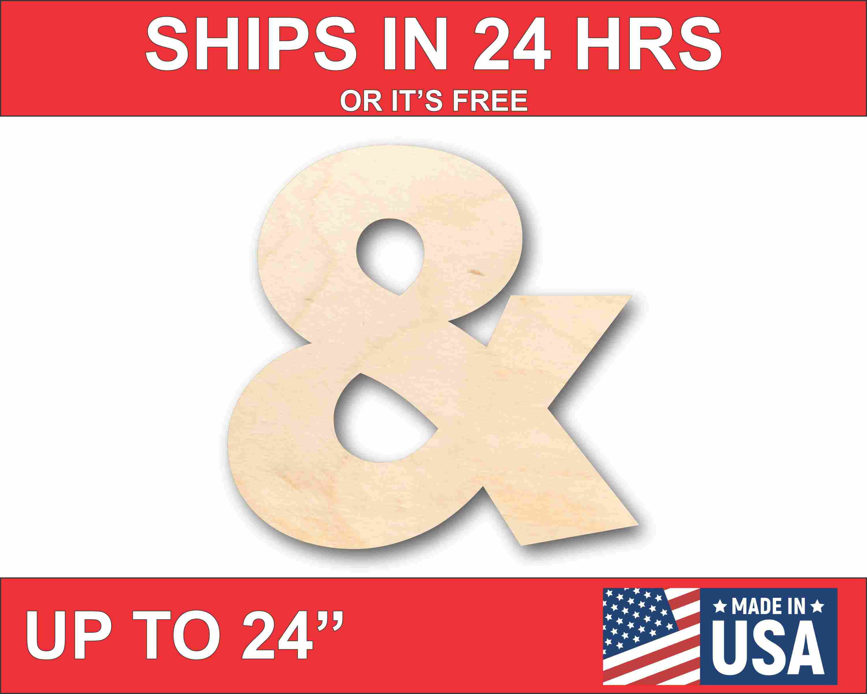 Unfinished Wood Block Symbol And - Craft - up to 46" DIY 8" / 1/4 ...