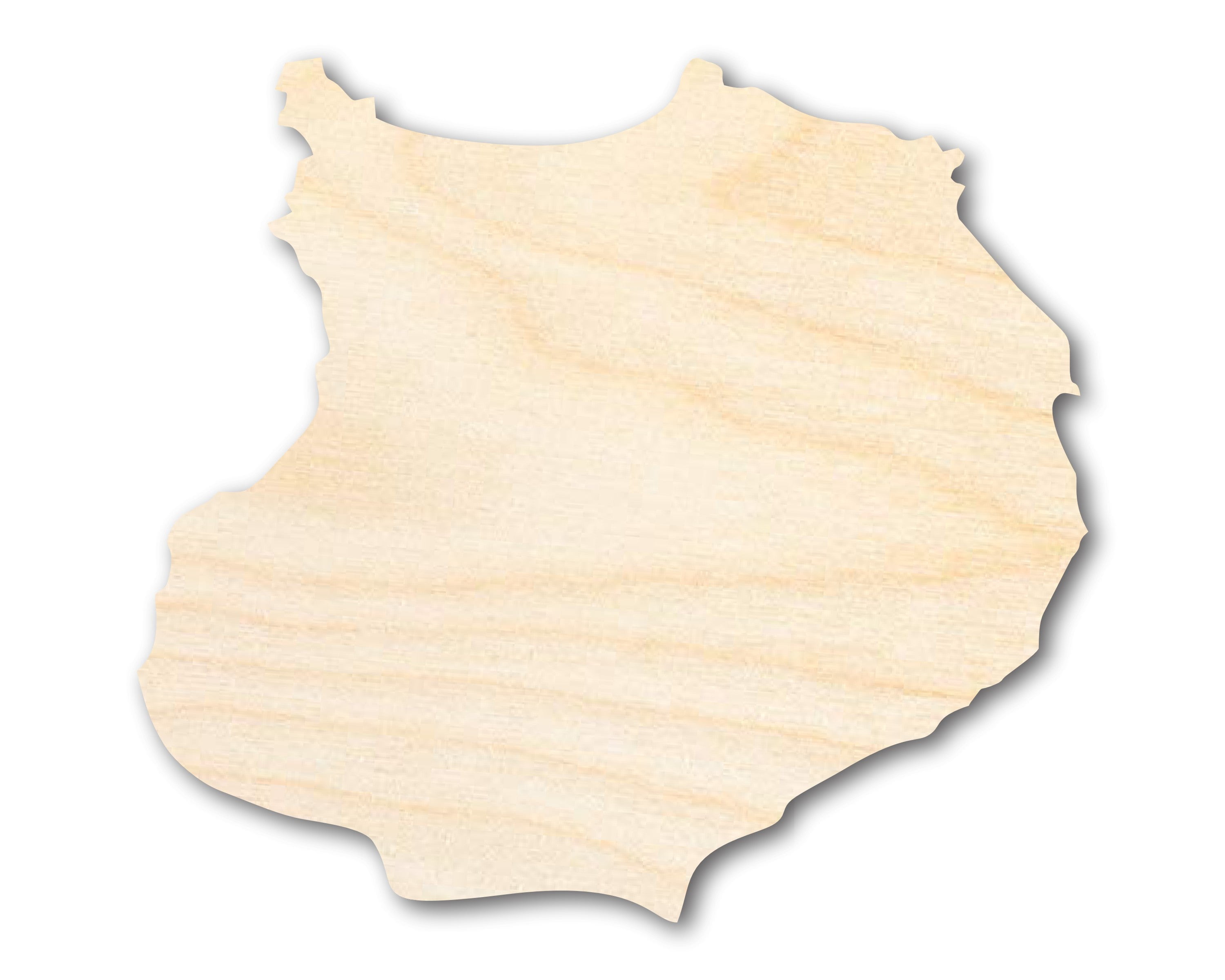 Unfinished Wood Boa Vista Island Shape - Cabo Verde Craft - up to 46 ...