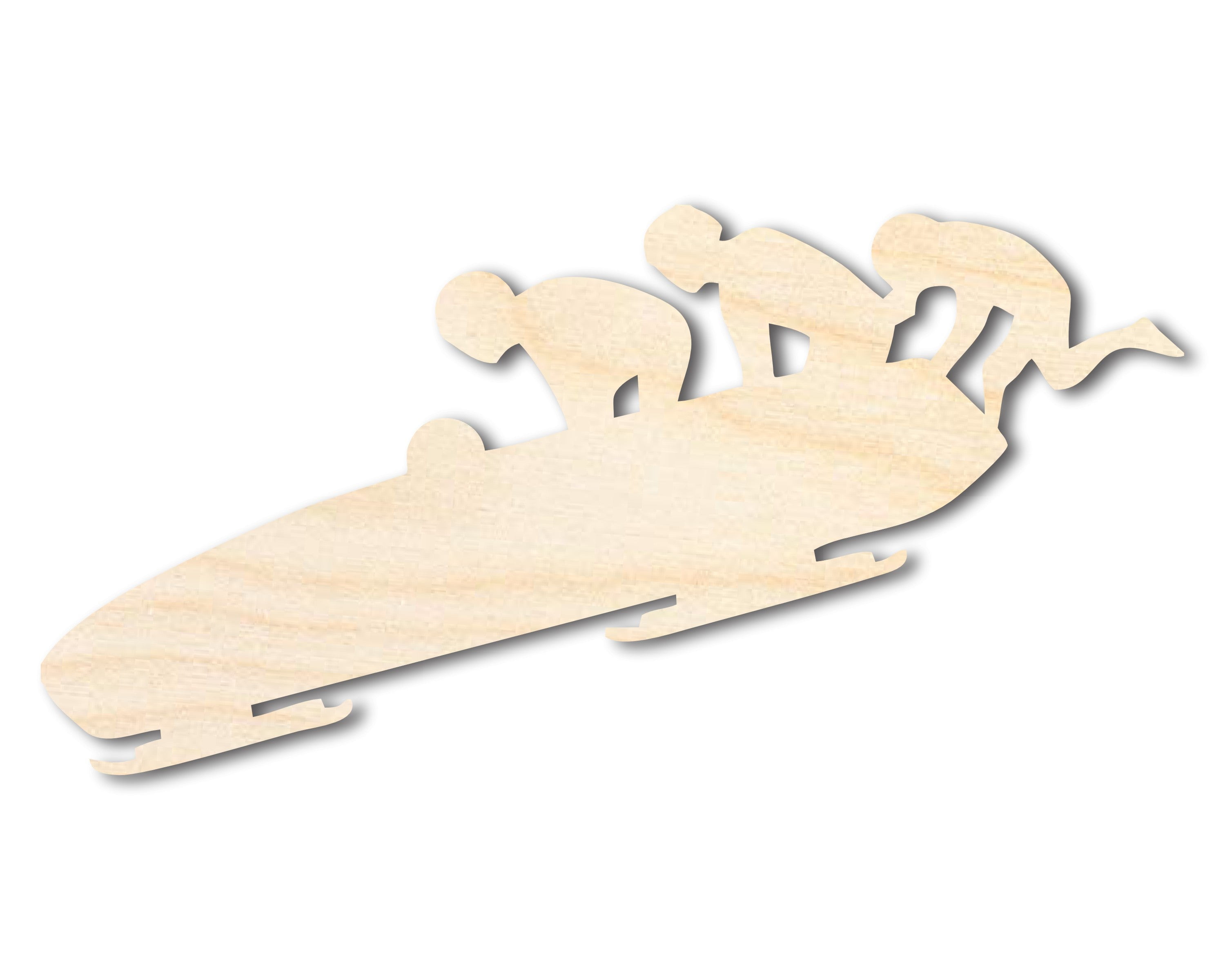 Unfinished Wood Bobsled Team Shape | DIY Craft Cutout | up to 46" DIY ...