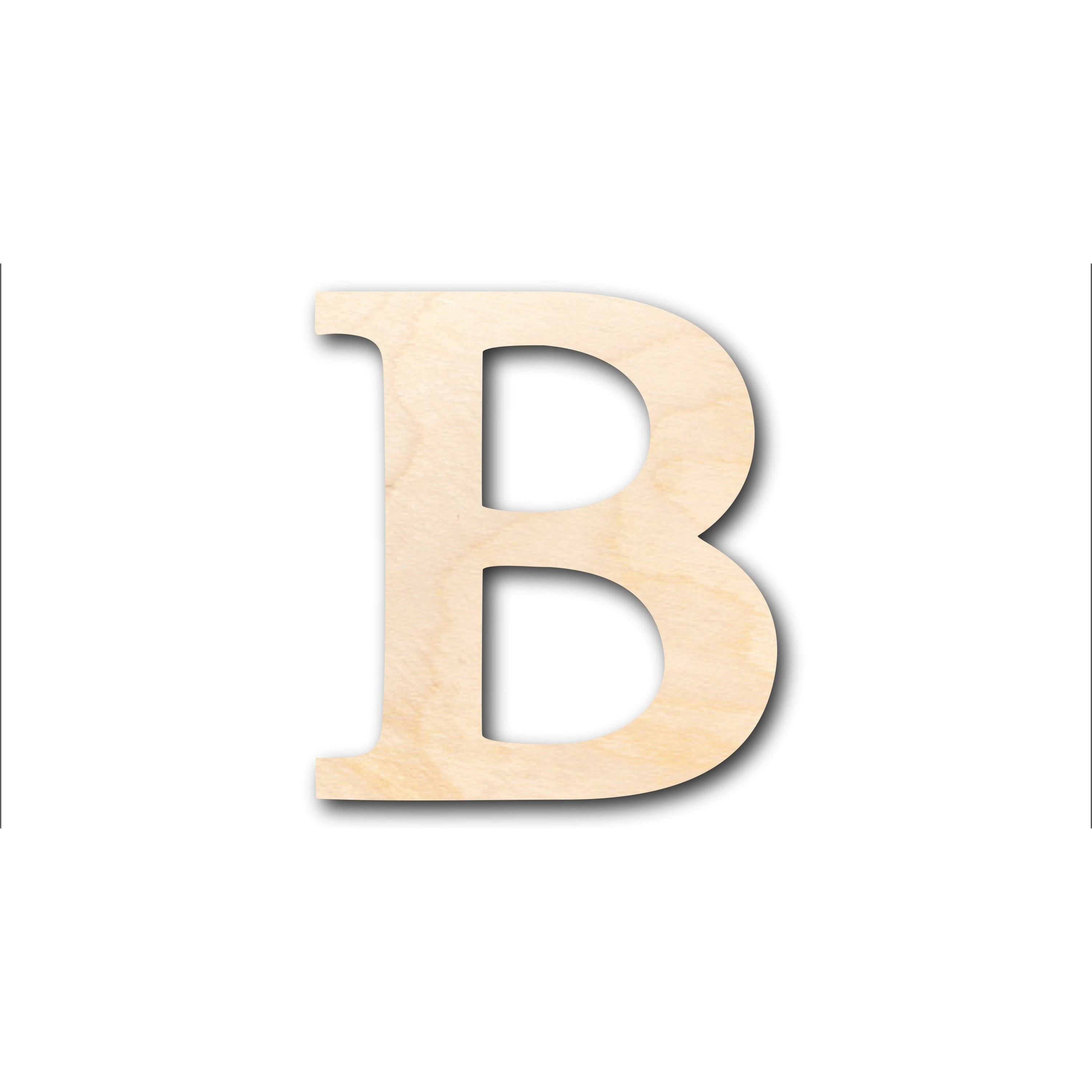 Unfinished Wood Bold Beta Shape - Craft - up to 46" DIY 3" / 1/4 ...