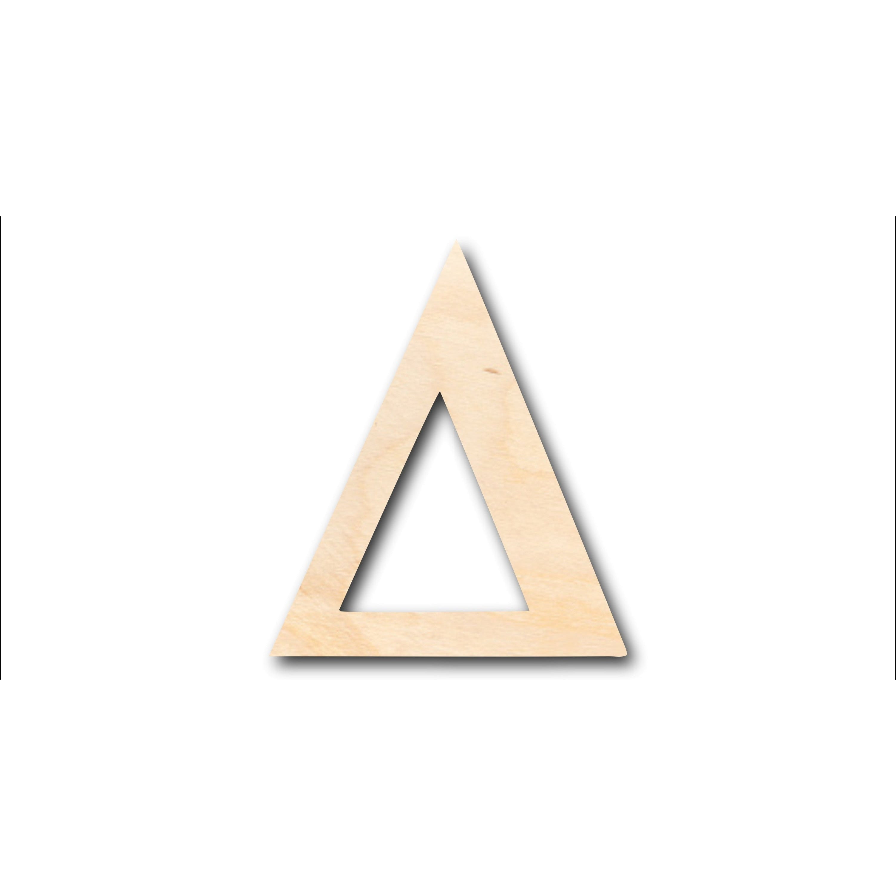 Unfinished Wood Bold Delta Shape - Craft - up to 36" DIY 8" / 1/4 ...