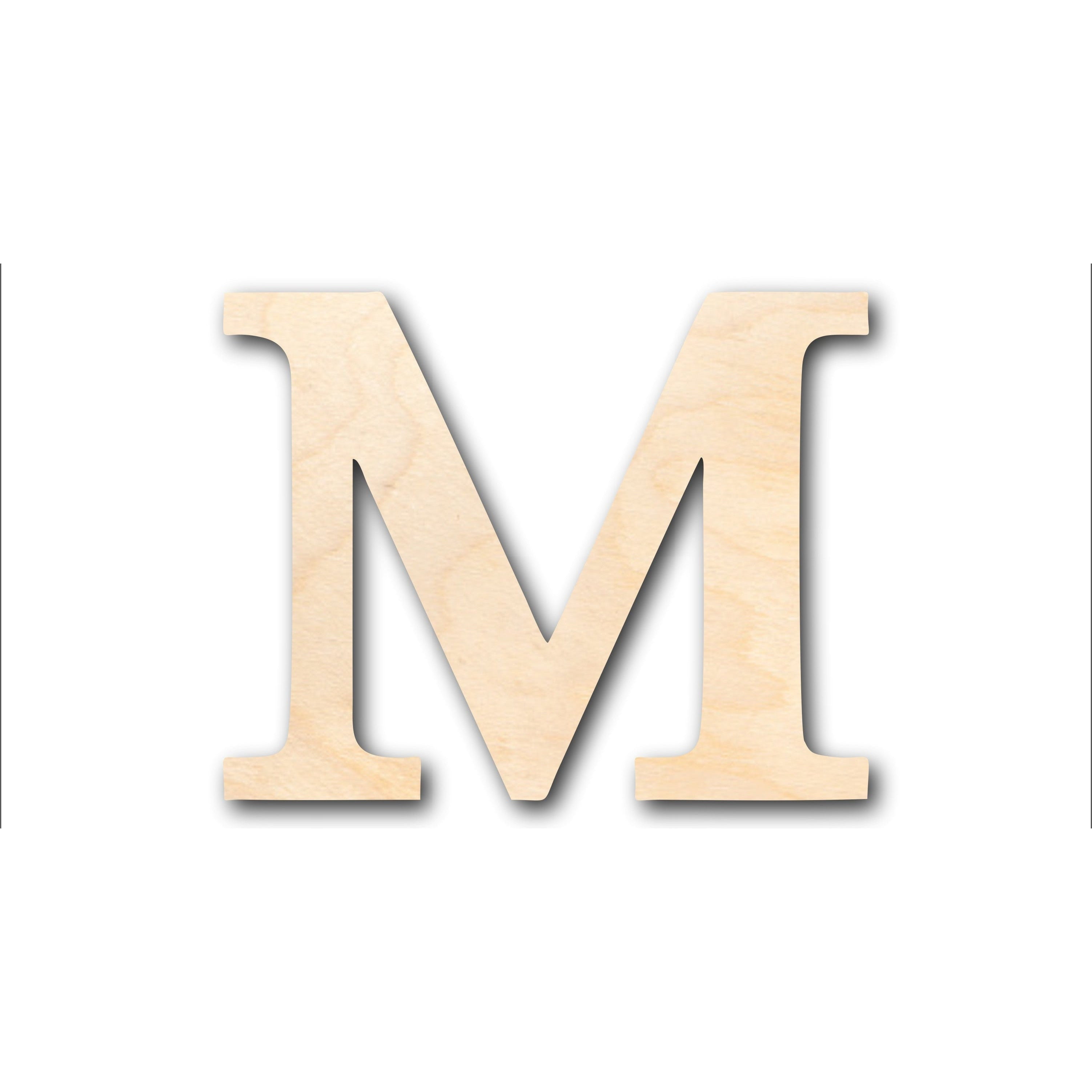 Unfinished Wood Bold Mu Shape - Craft - up to 46" DIY 6" / 1/8 ...