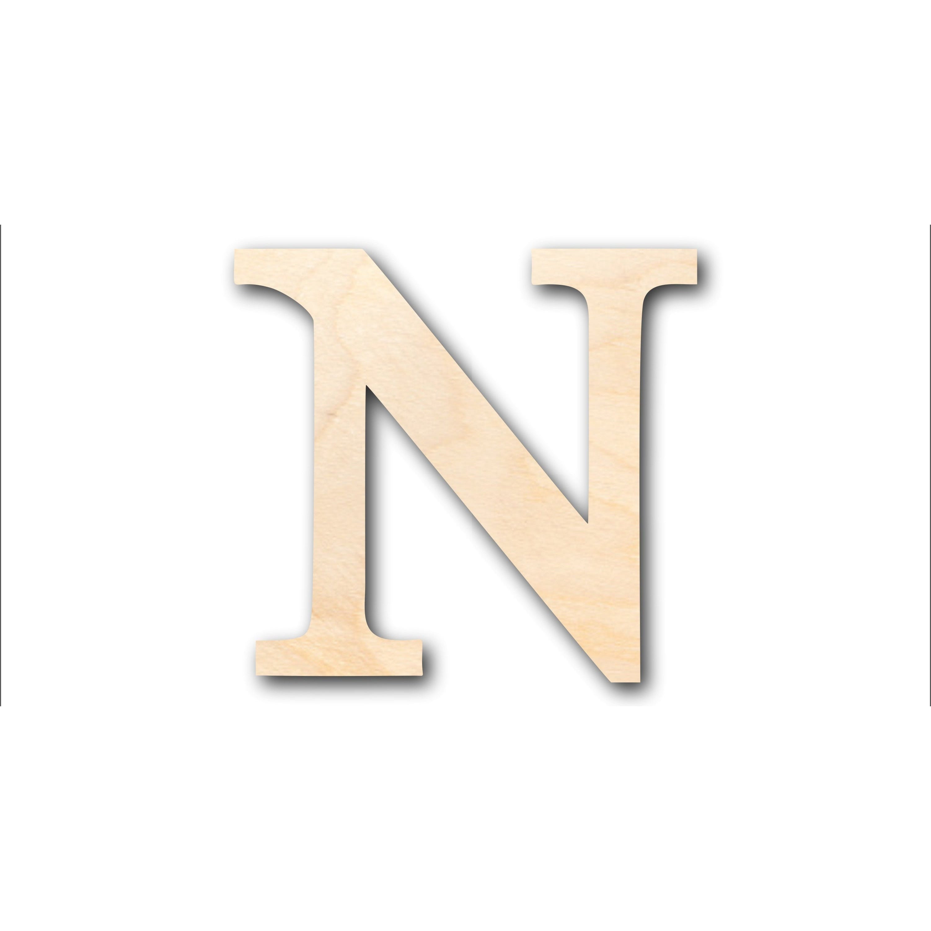 Unfinished Wood Bold Nu Shape - Craft - up to 46" DIY 12" / 1/4 ...