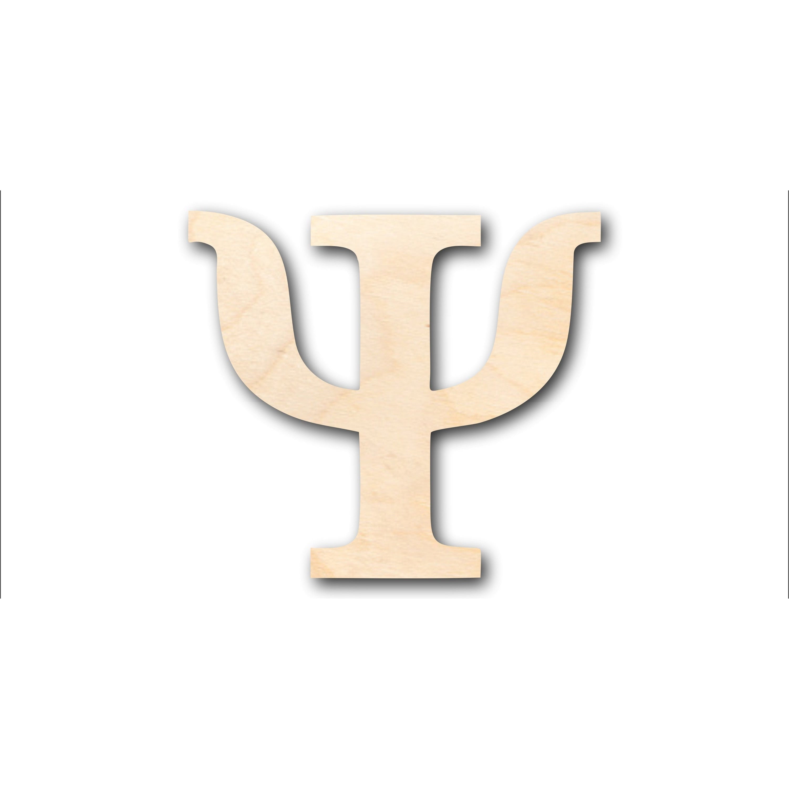 Unfinished Wood Bold Psi Shape - Craft - up to 46" DIY 5" / 1/4 ...