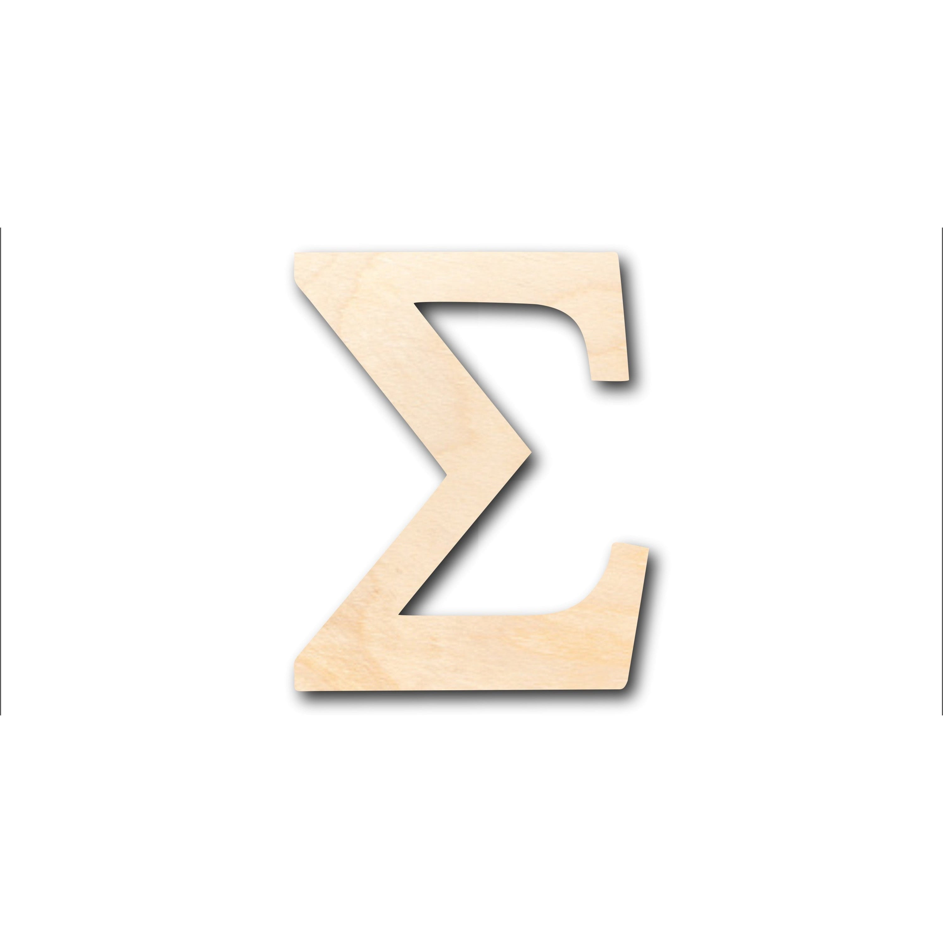 Unfinished Wood Bold Sigma Shape - Craft - up to 46" DIY 24" / 3/4 ...