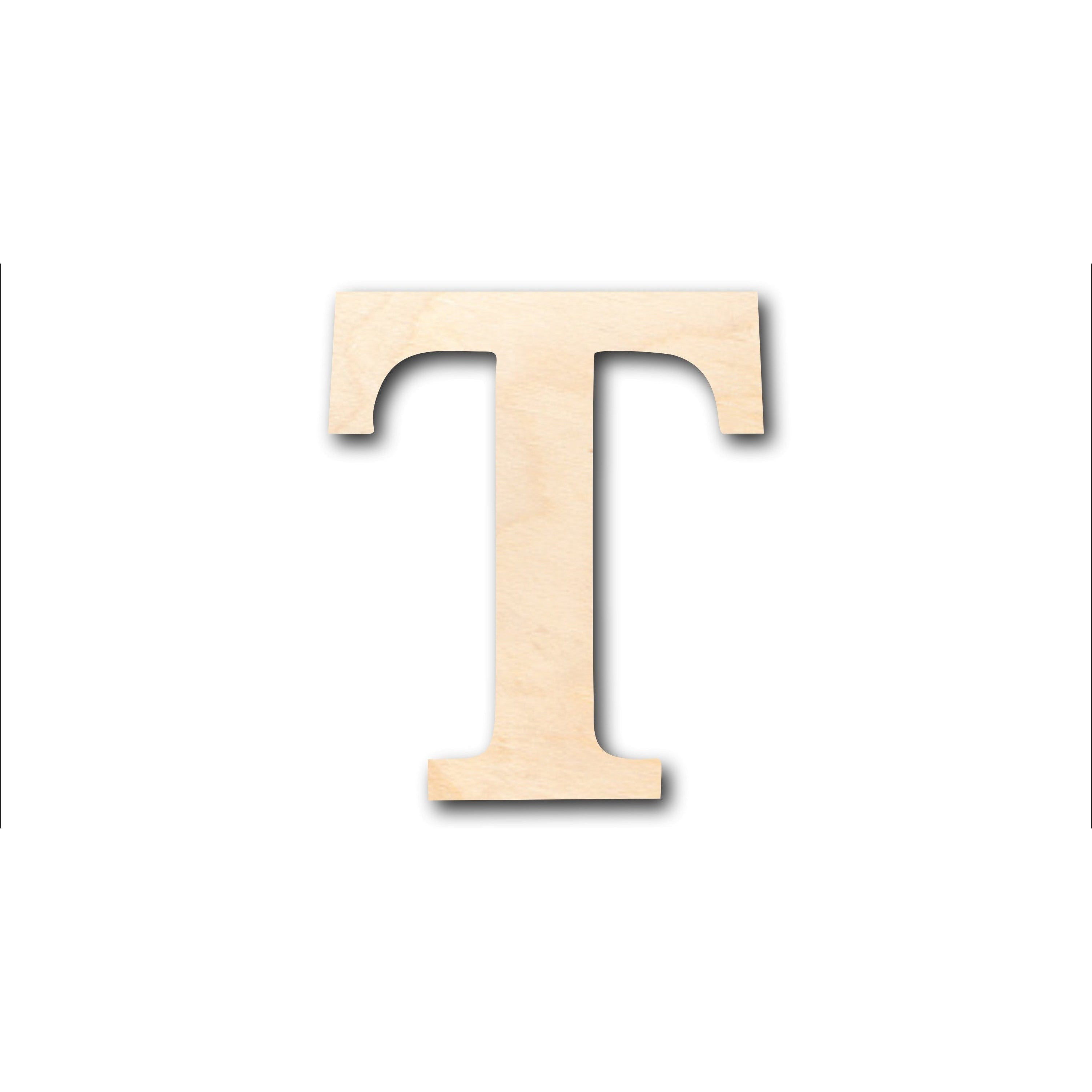 Unfinished Wood Bold Tau Shape - Craft - up to 46" DIY 5" / 1/4 ...