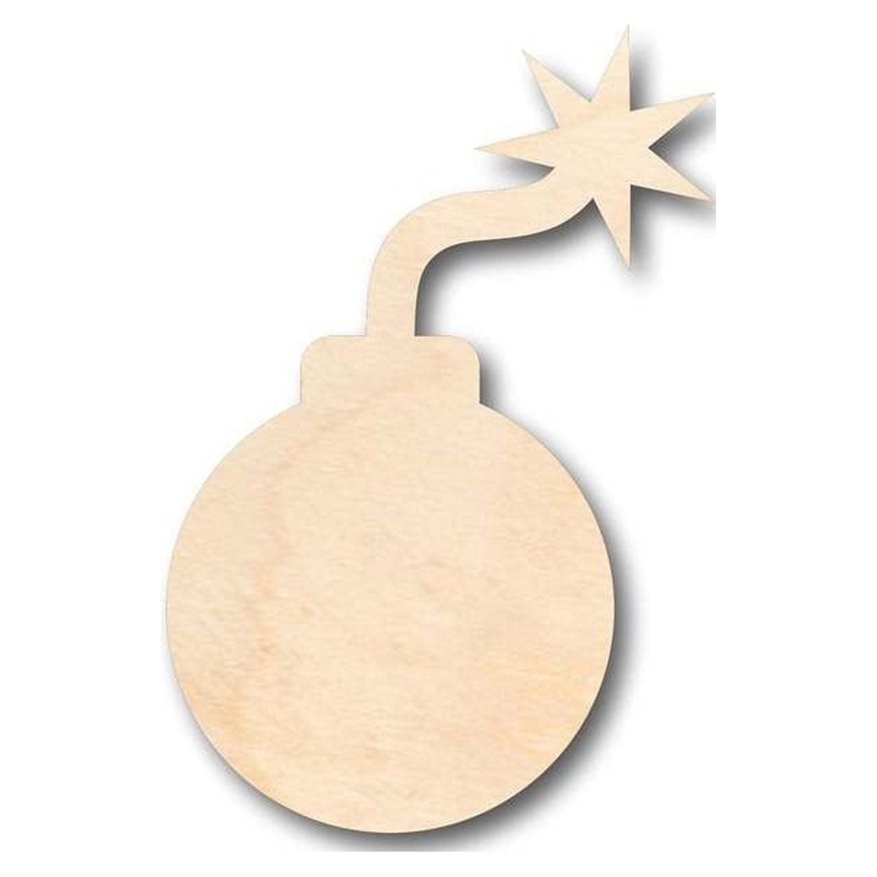 Unfinished Wood Bomb Shape - Craft - up to 46" DIY 8" / 1/4" - Walmart.com