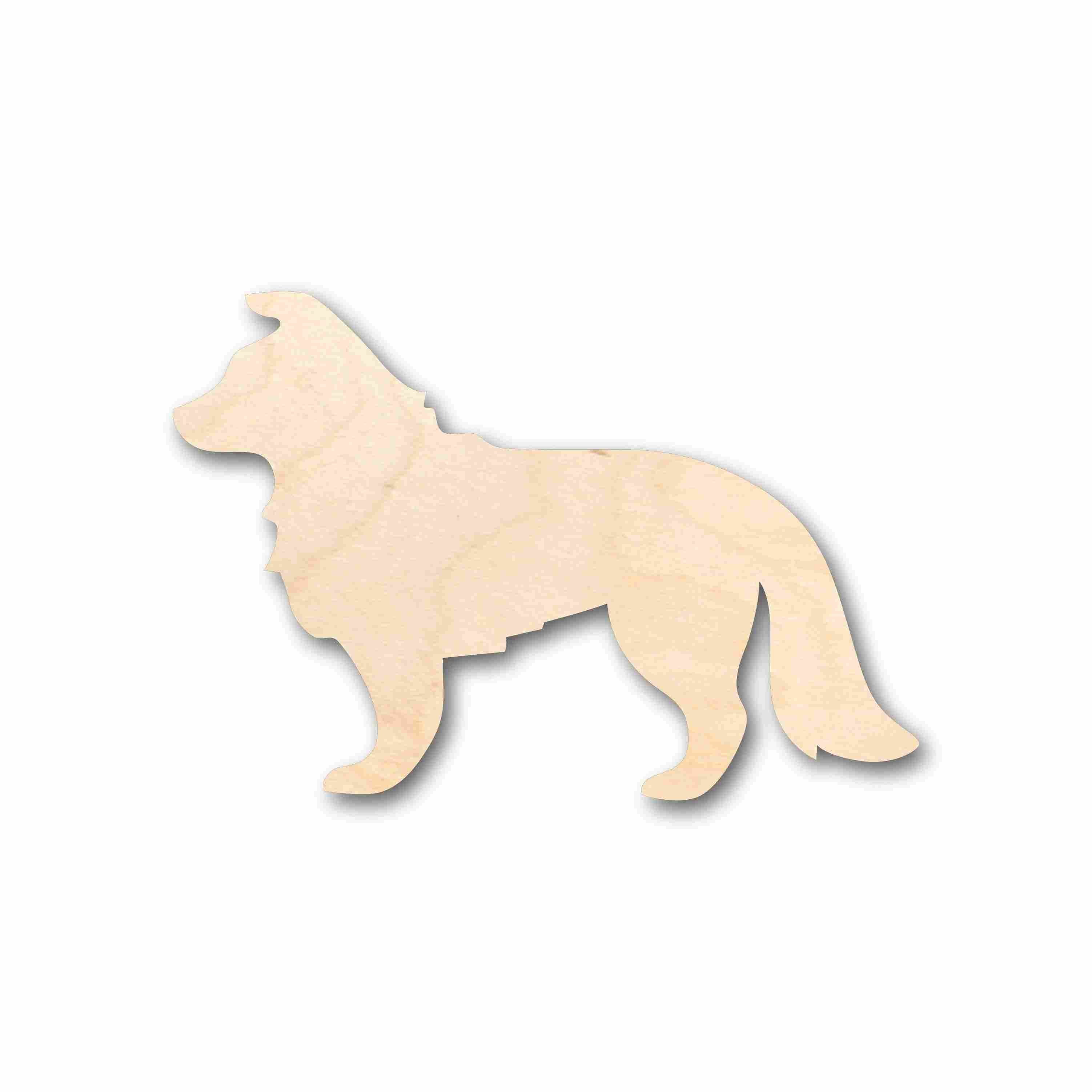 Unfinished Wood Border Collie Dog Silhouette - Craft- up to 46" DIY 8 ...