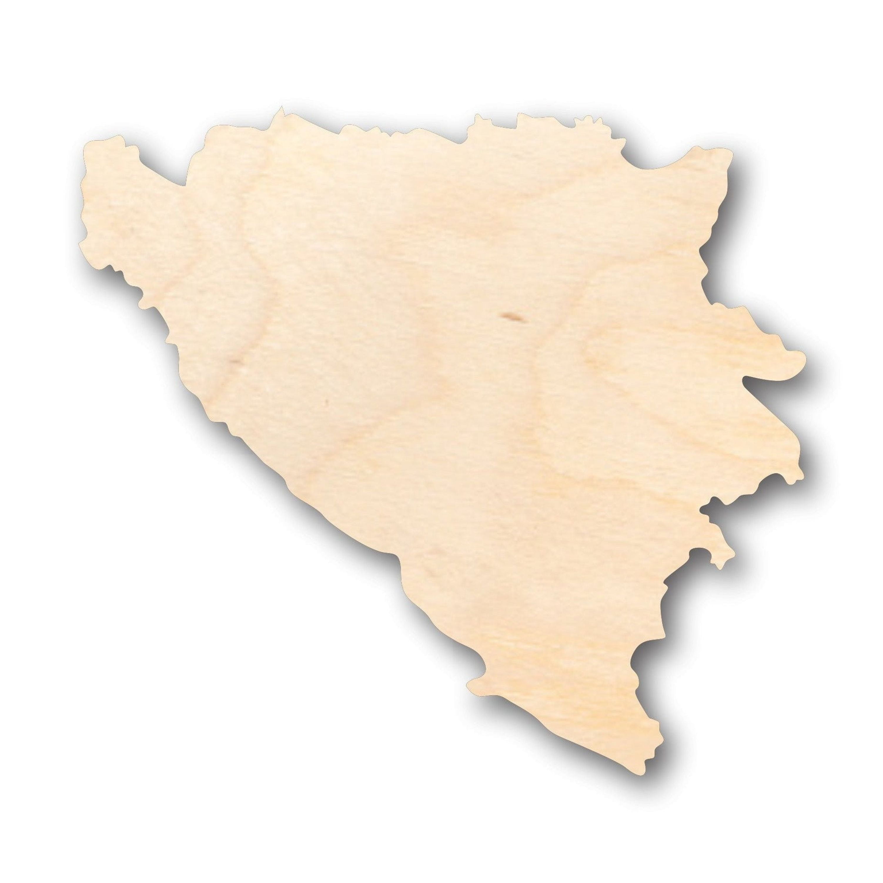 Unfinished Wood Bosnia Shape - Country - Craft - up to 46" DIY 3" / 1/4 ...