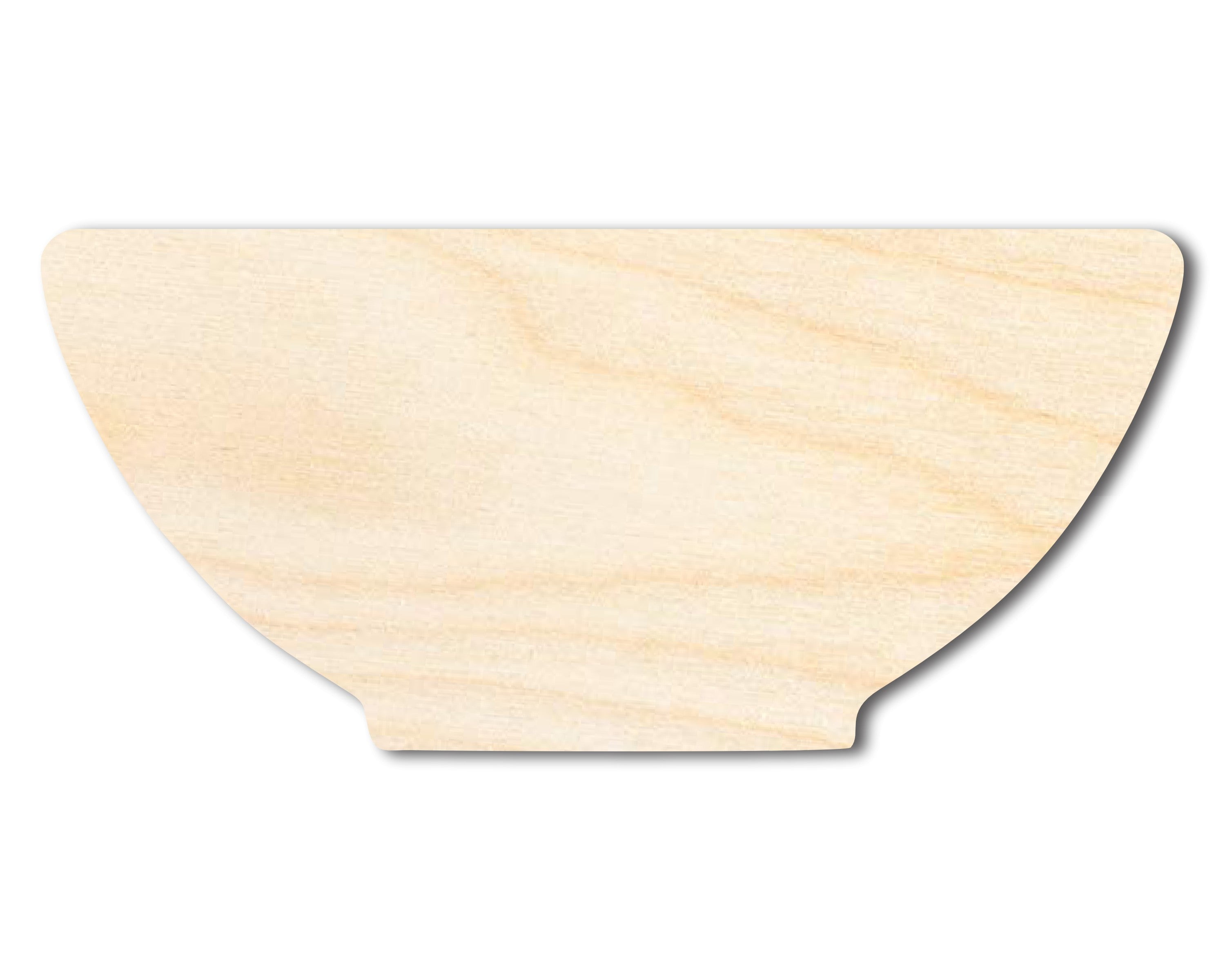 Unfinished Wood Bowl Shape - Kitchen Craft - up to 46" DIY 7" / 1/8 ...