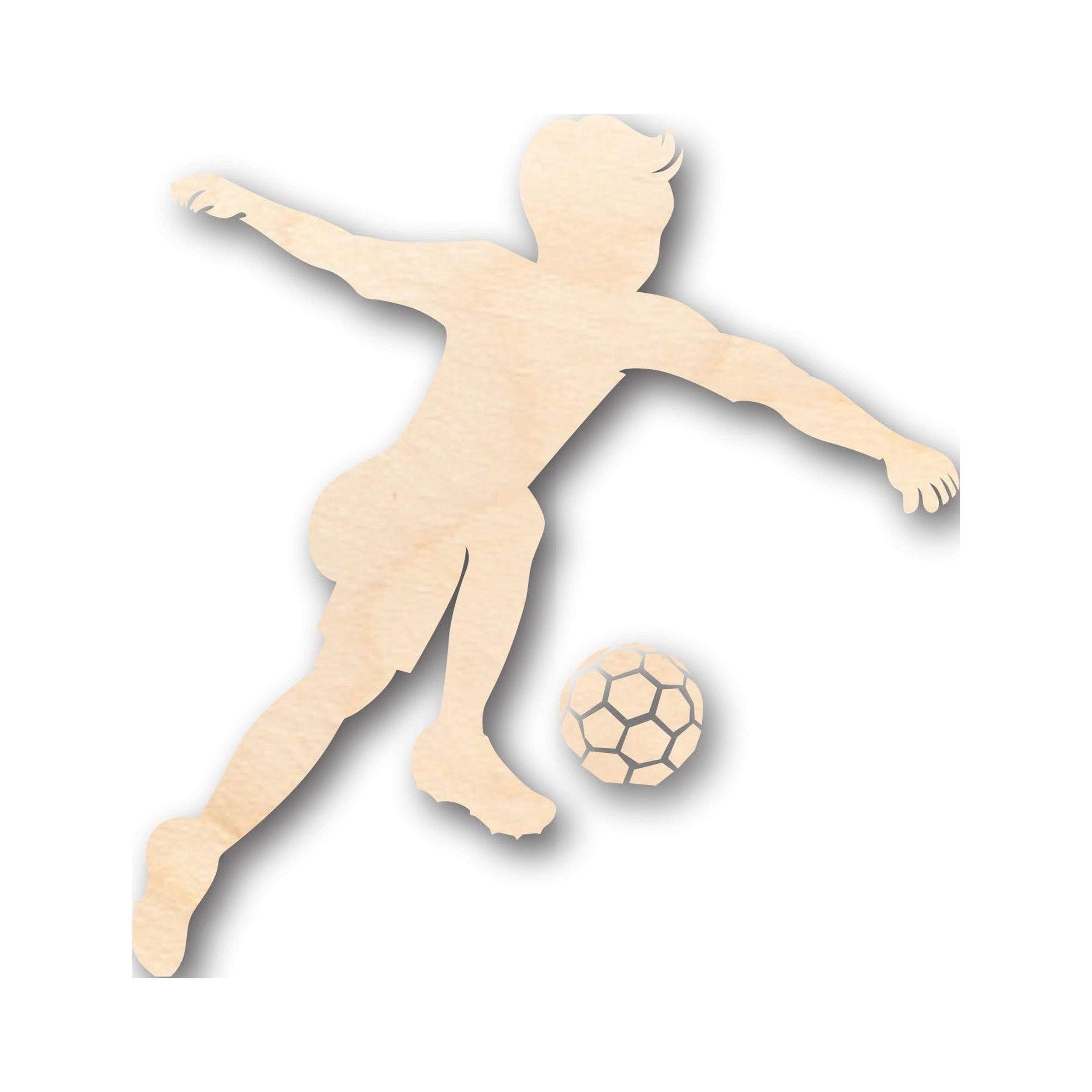 Unfinished Wood Boy Soccer Shape - Craft - up to 36" DIY 14" / 3/4 ...