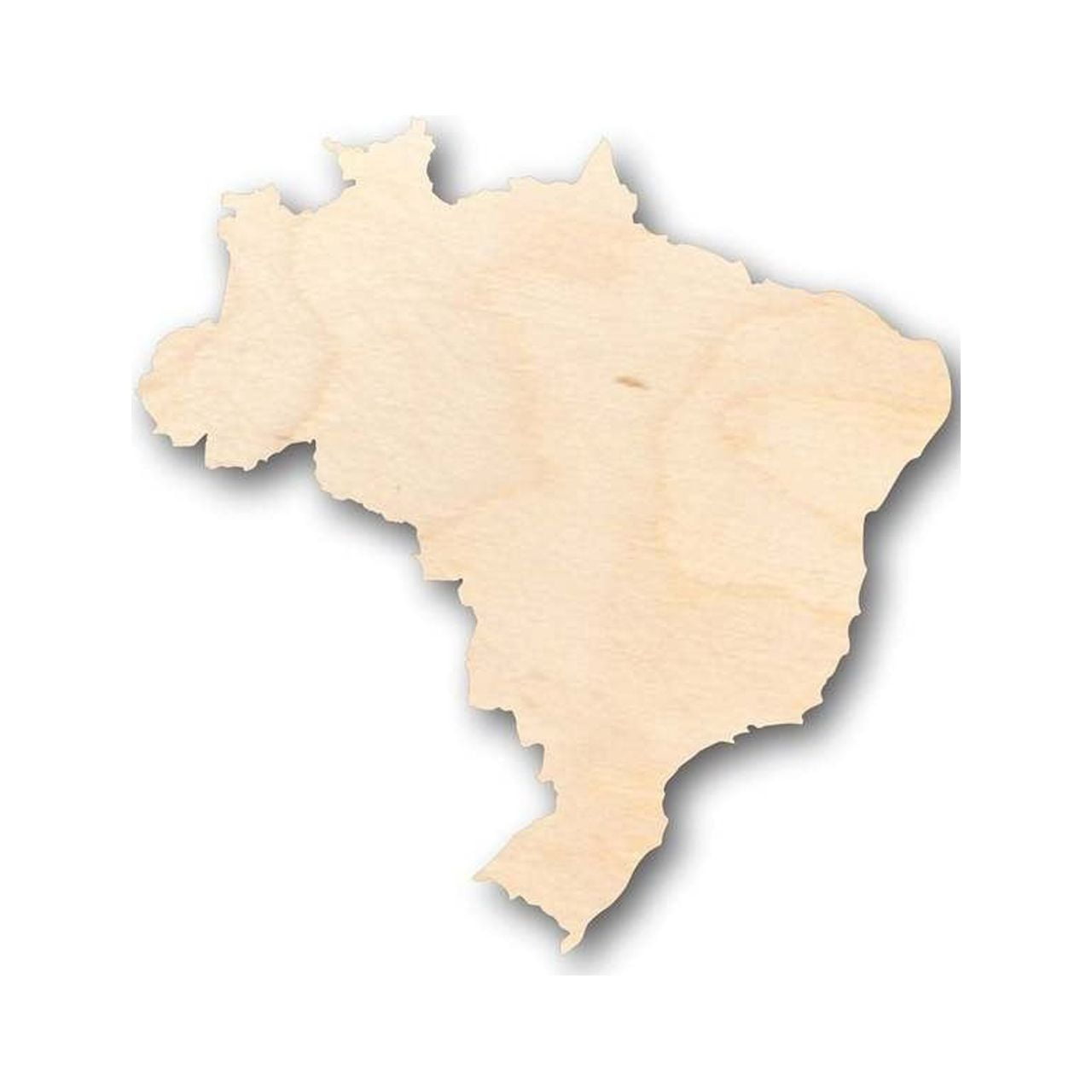 Unfinished Wood Brazil Shape - Country - Craft - up to 46" DIY 20" / 1/ ...