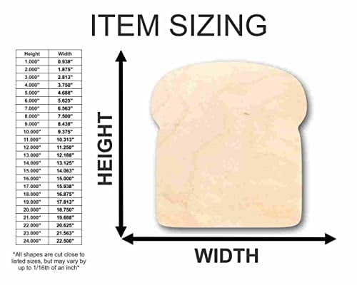 Unfinished Wood Bread Shape - Food - Craft - up to 24" DIY 24" / 1 ...