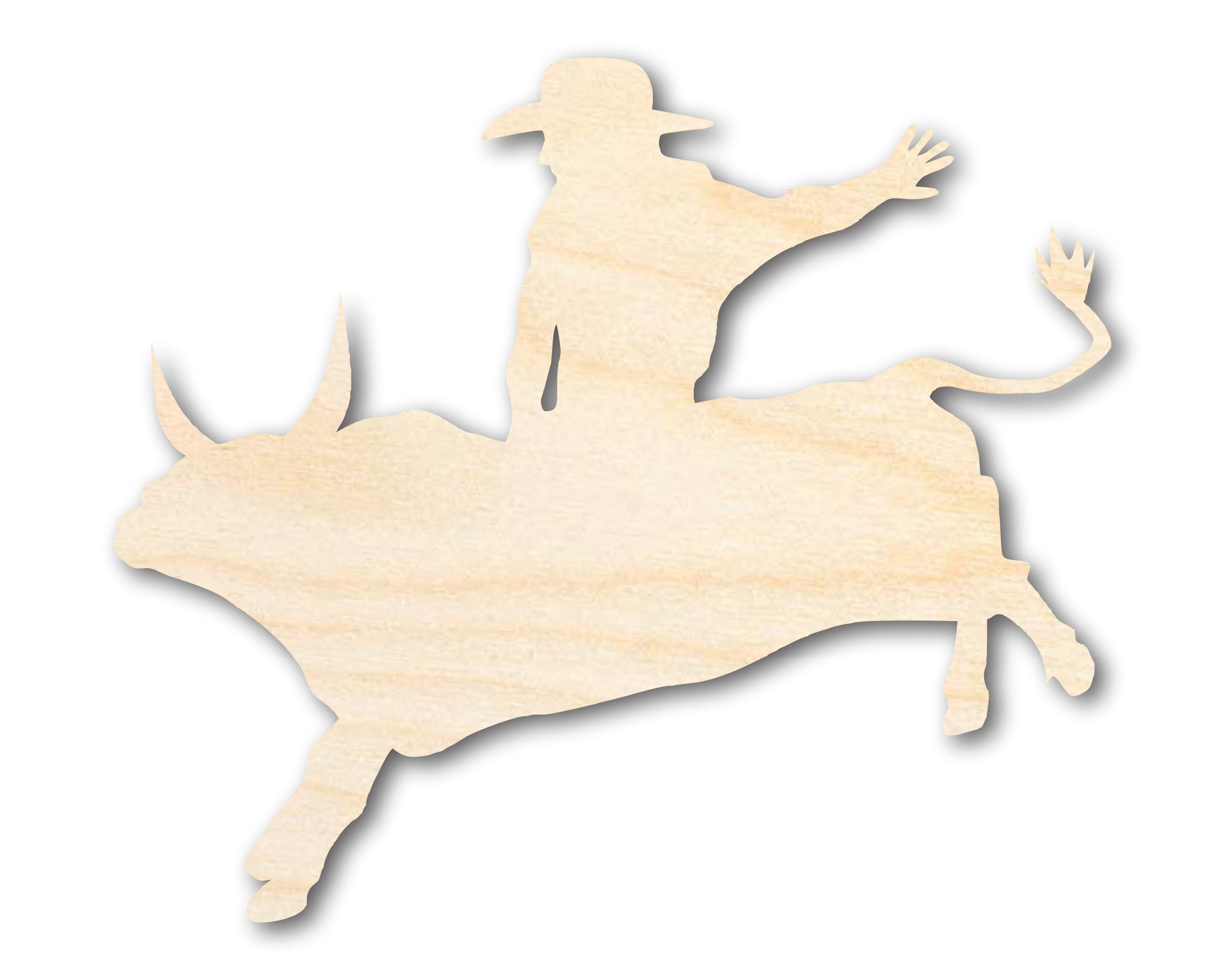 Unfinished Wood Bull Rider Shape | DIY Craft Cutout | up to 46" DIY 14 ...