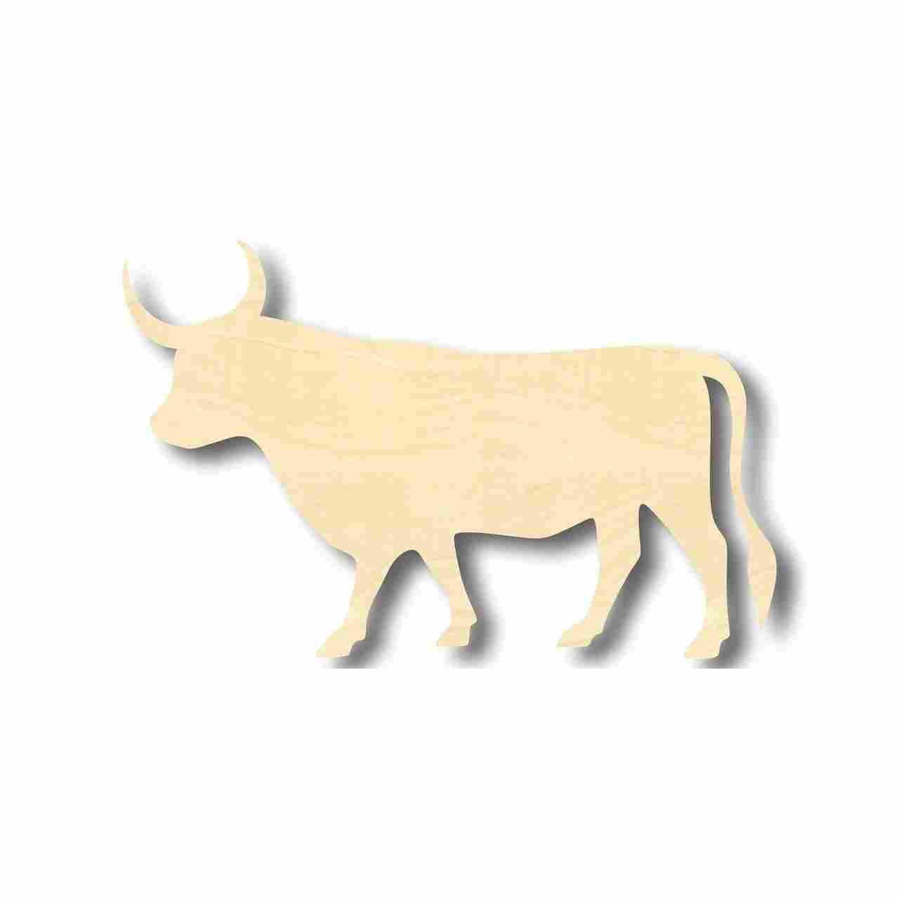 Unfinished Wood Bull Shape - Animal - Craft - up to 46" DIY 42" / 1/2 ...