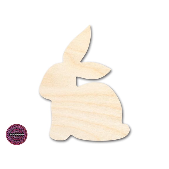 Unfinished Wood Cute Bunny Shape | DIY Craft Cutout 7" / 1/4" - Walmart.com