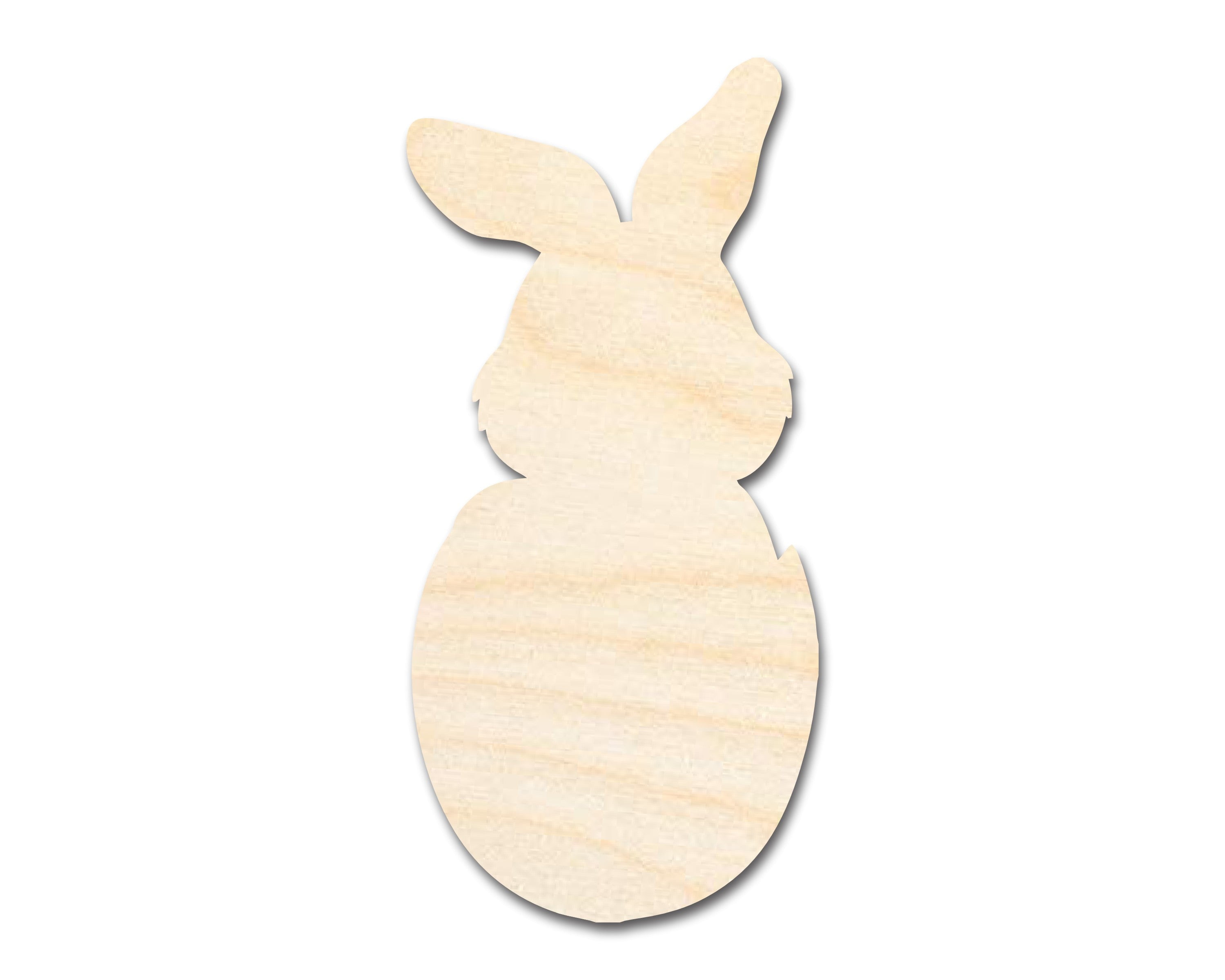 Unfinished Wood Bunny in Easter Egg Shape | DIY Craft Cutout | up to 46 ...