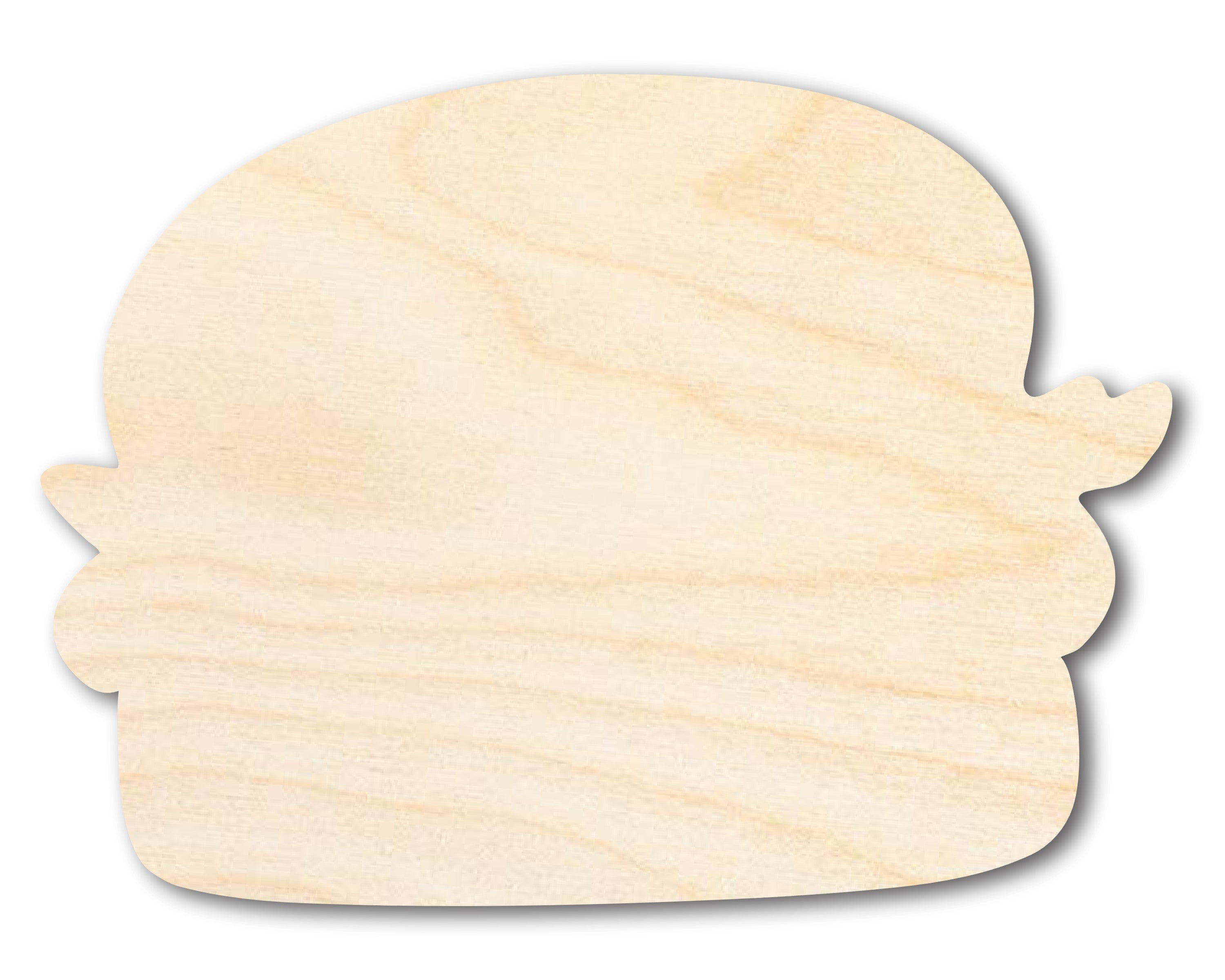 Unfinished Wood Burger Shape | Craft Cutout | up to 46" DIY 12" / 3/4 ...