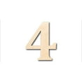 Unfinished Wood Cambria Number 4 Shape - Craft - up to 46" DIY 4" / 1/8 ...