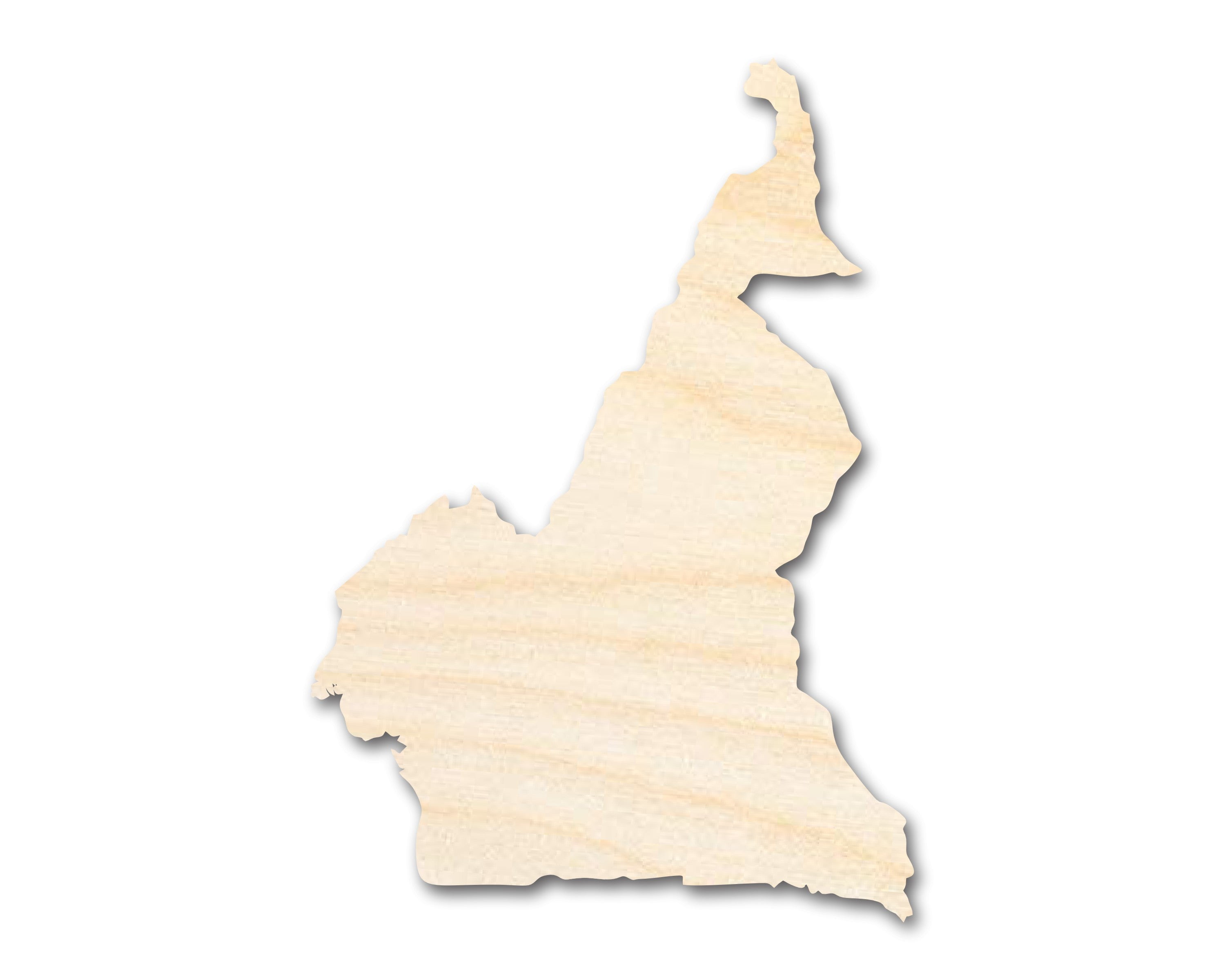 Unfinished Wood Cameroon Country Shape - Central Africa Craft - up to ...