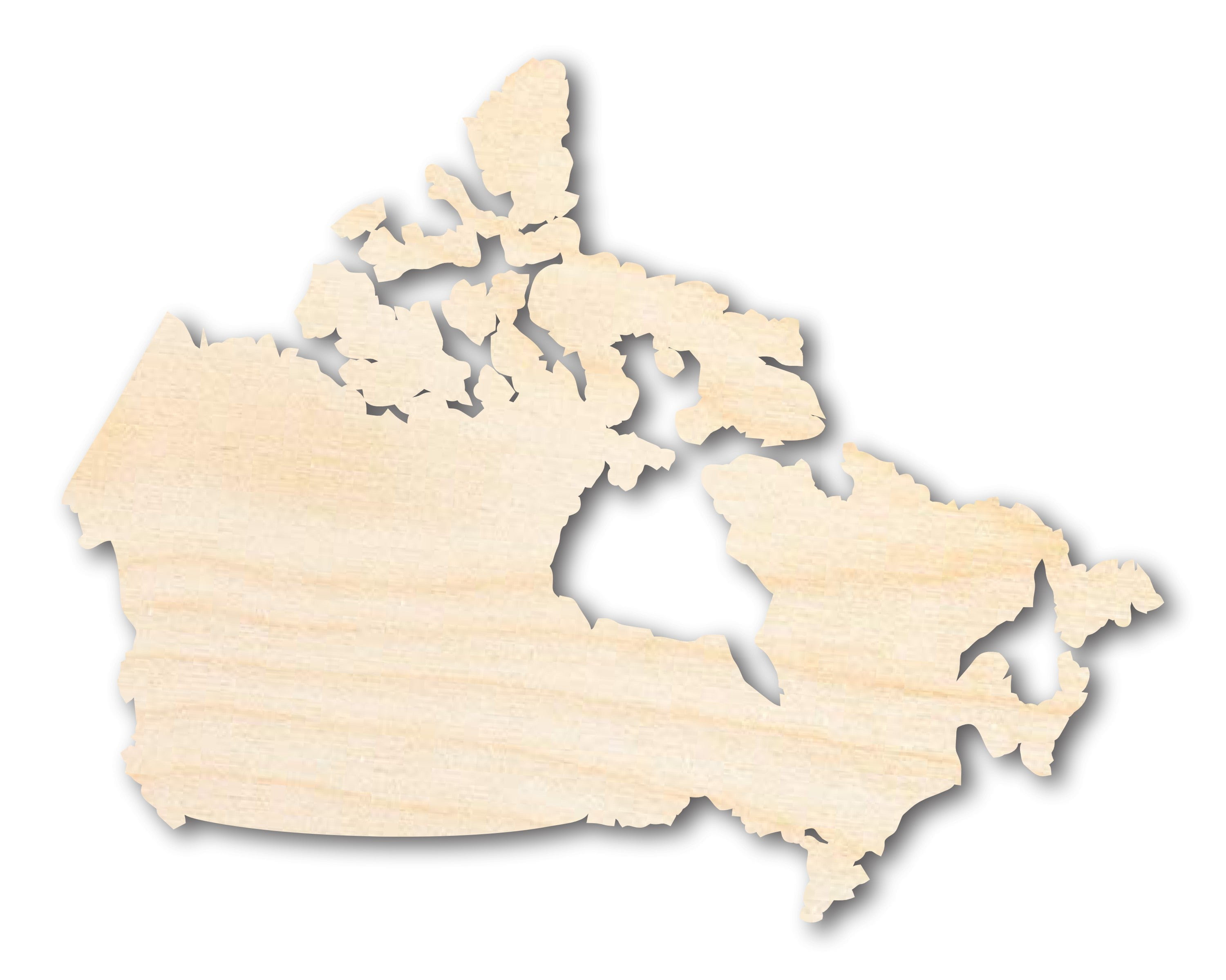 Unfinished Wood Canada Country Shape - North America Craft - up to 46 ...