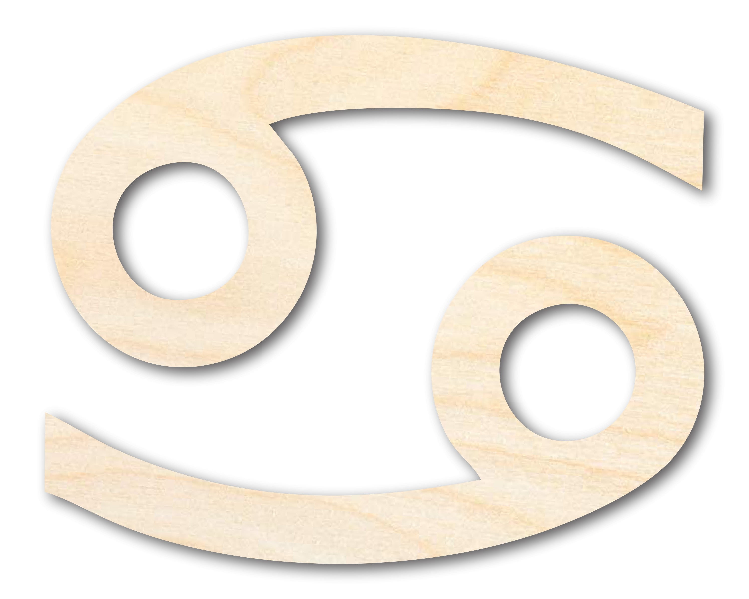 Unfinished Wood Cancer Sign Shape - Zodiac Craft - up to 46" 36" / 1/4 ...