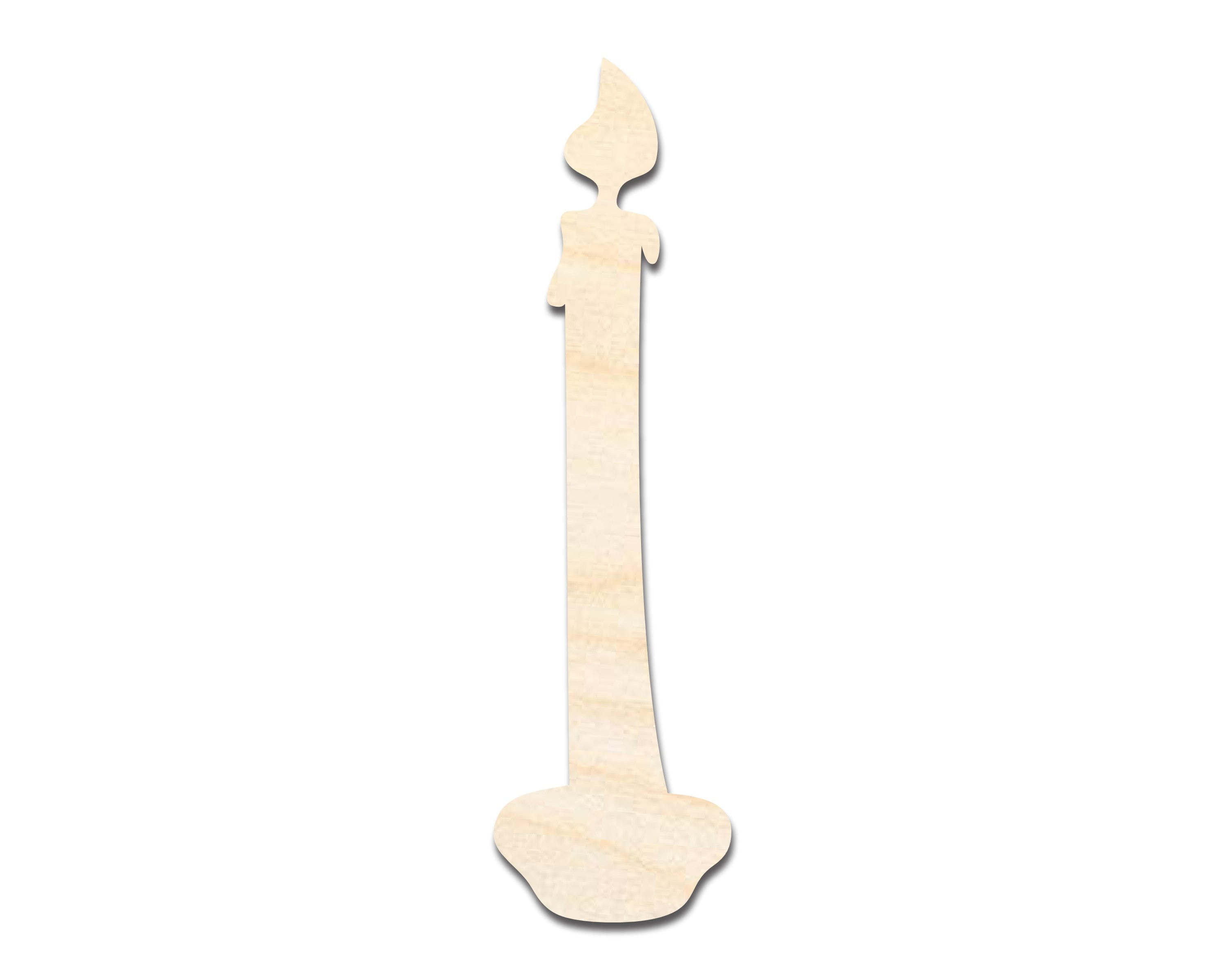 Unfinished Wood Candlestick Shape - Craft - up to 46" 14" / 1/2 ...