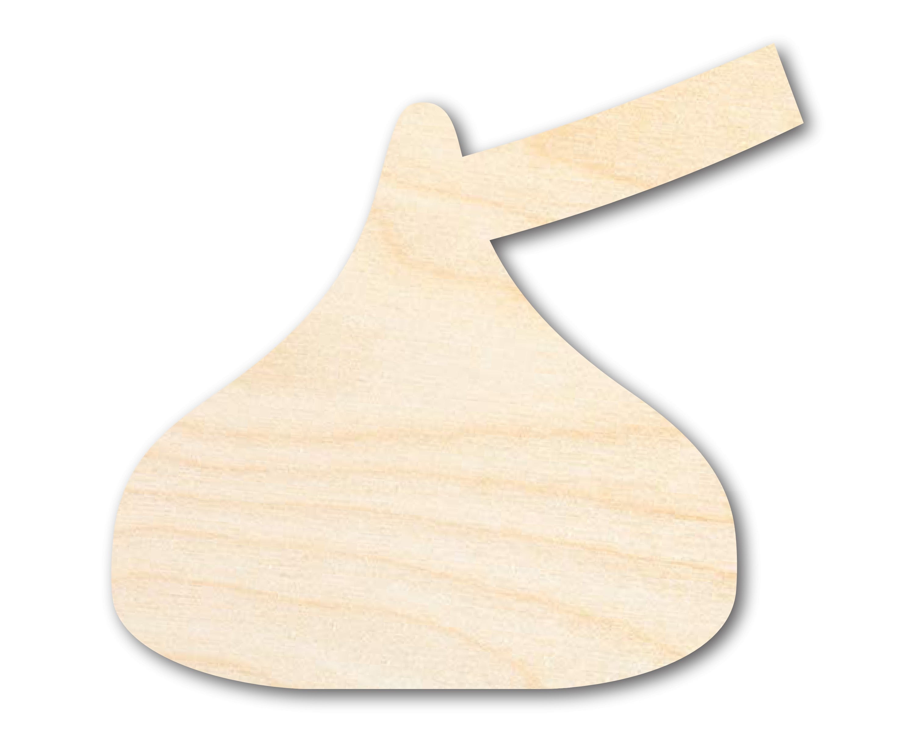 Unfinished Wood Candy Kiss Shape - Craft - up to 46" DIY 14" / 1/8 ...