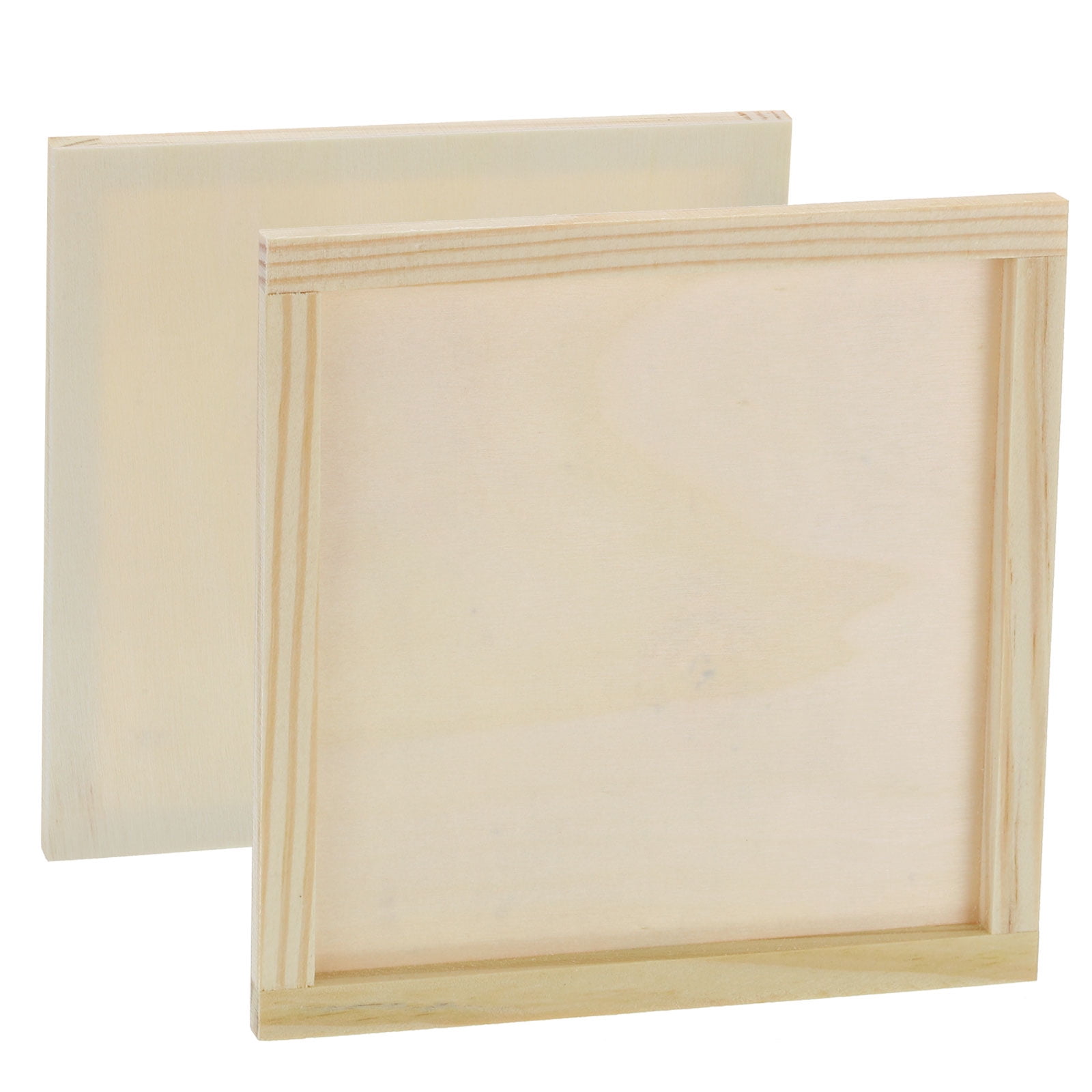 Unfinished Wood Canvas Panel 6x6" Deep 0.3" Wooden Paint Pouring Panel ...