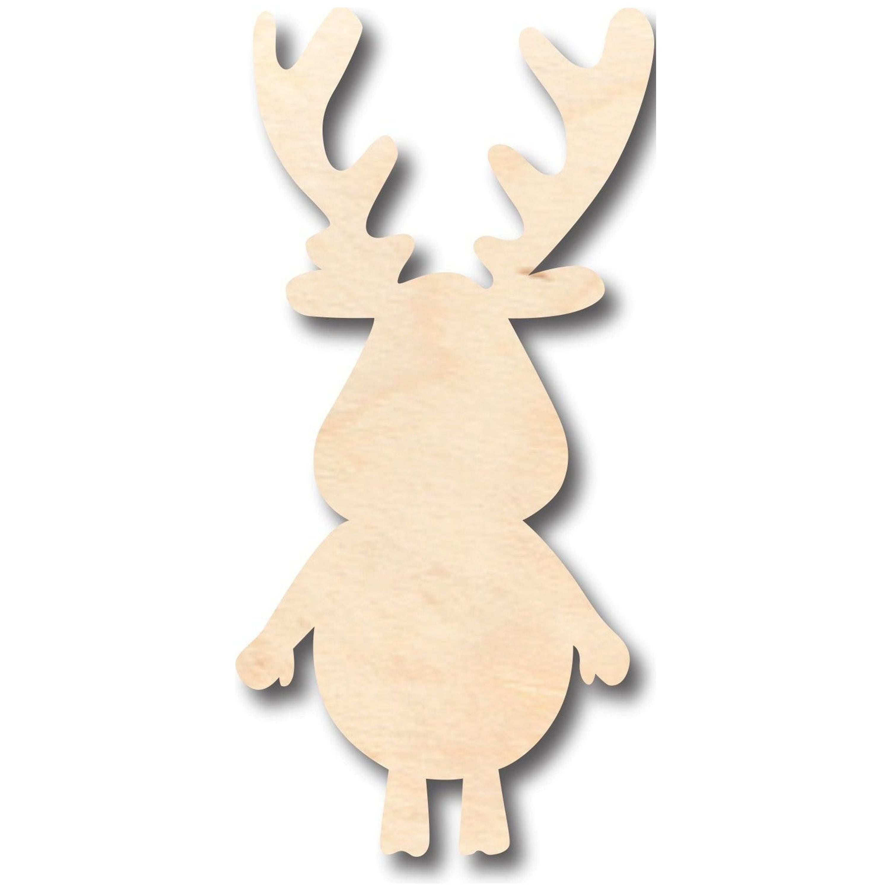 Unfinished Wood Cartoon Deer Moose Shape - Craft - up to 46" DIY 8" / 1 ...