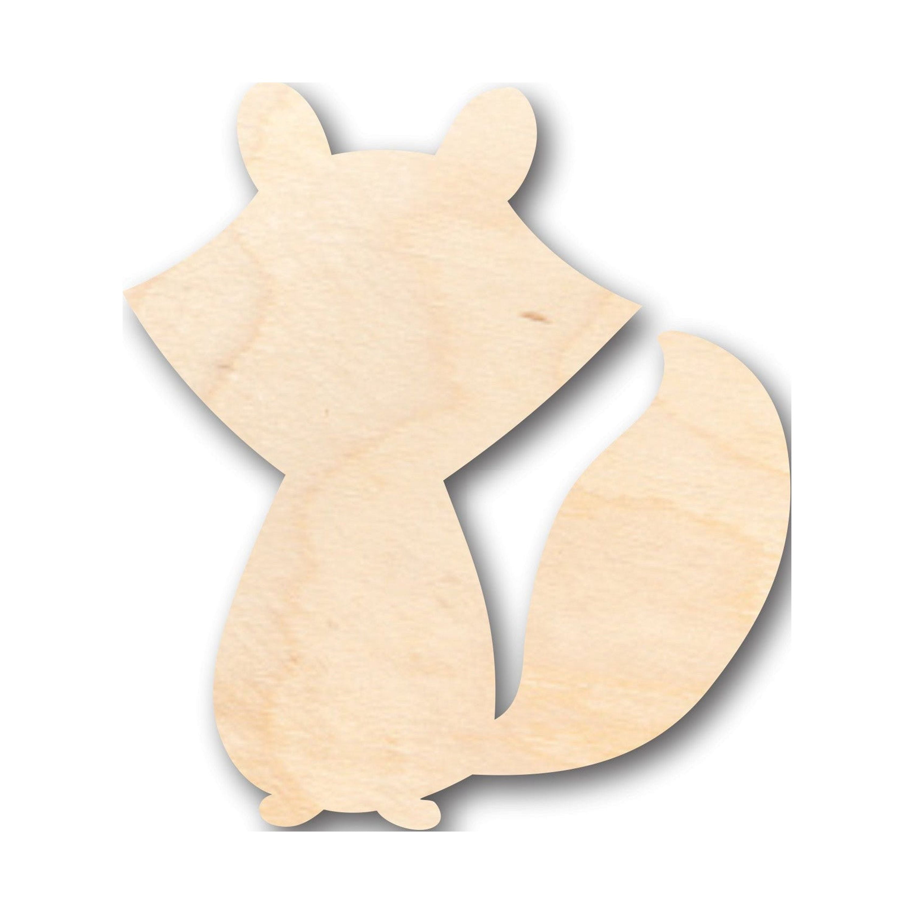 Unfinished Wood Cartoon Fox Shape - Craft - up to 46" DIY 10" / 1/4 ...