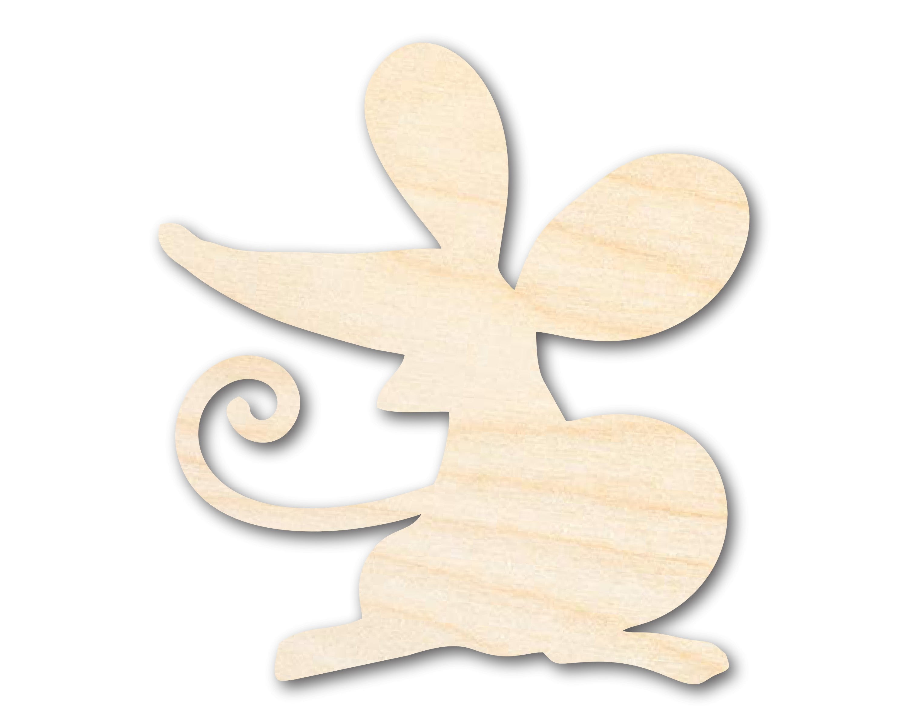 Unfinished Wood Cartoon Mouse Shape | DIY Craft Cutout | up to 46" DIY ...
