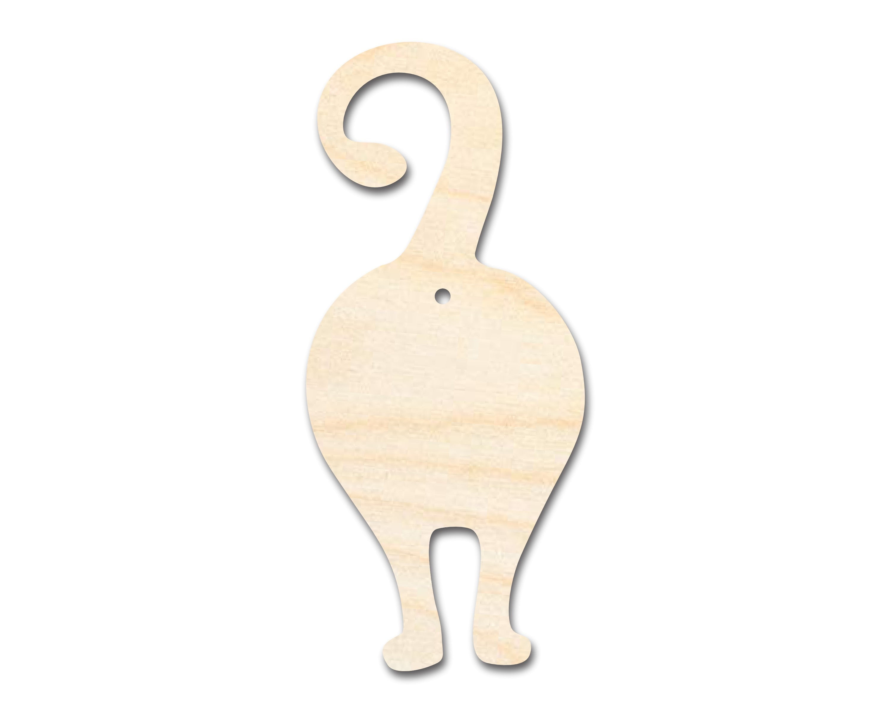 Unfinished Wood Cat Backside Shape - Pet Craft - up to 46" 30" / 1/4 ...