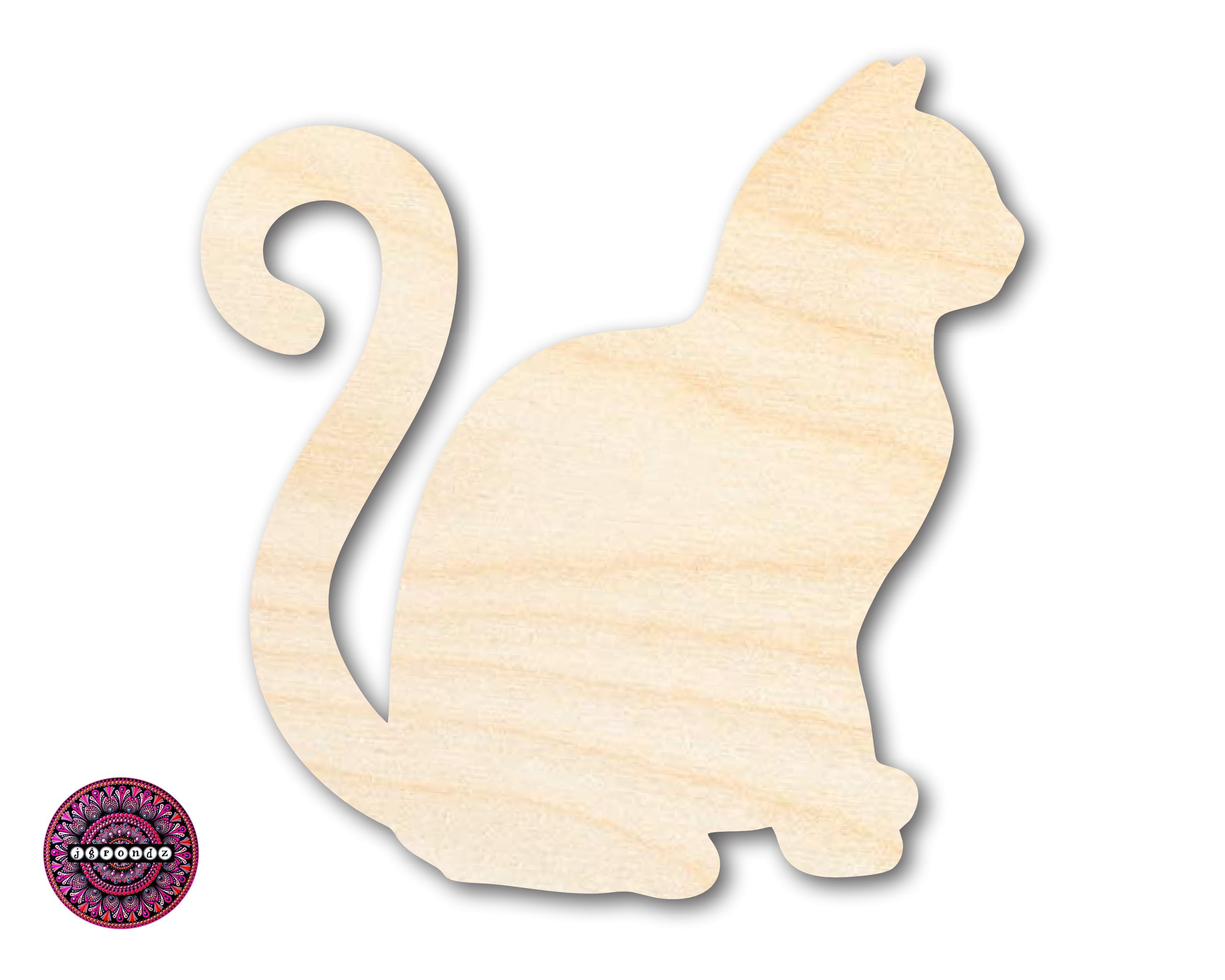 Unfinished Wood Cat Shape | JGrondz | DIY Craft Cutout | up to 46" DIY ...