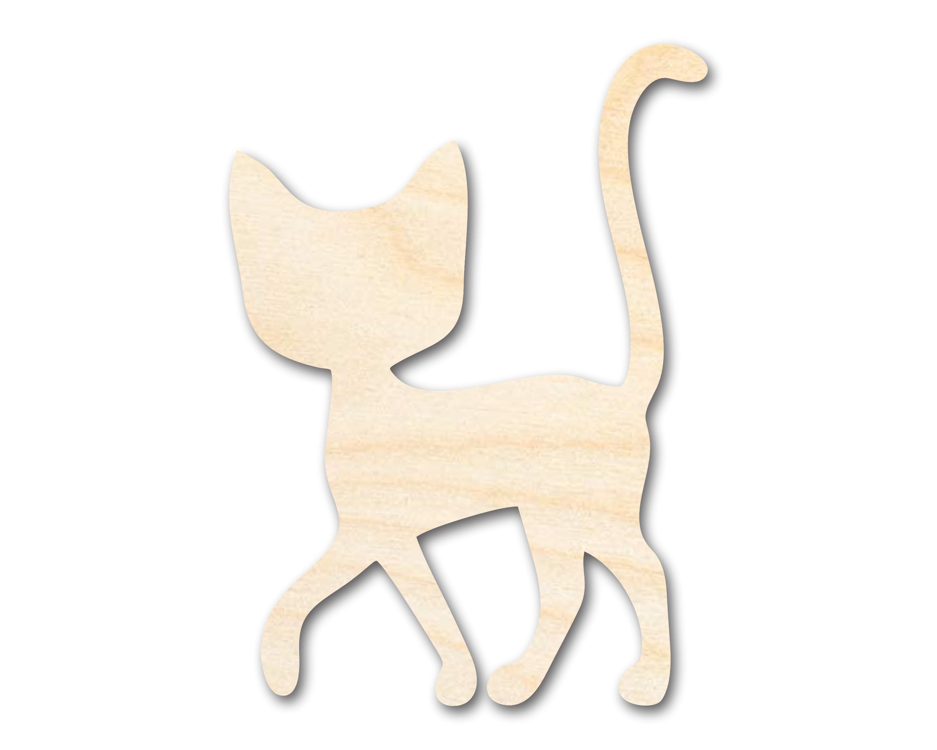 Unfinished Wood Cat Silhouette Shape - Craft - up to 46" 30" / 3/4 ...