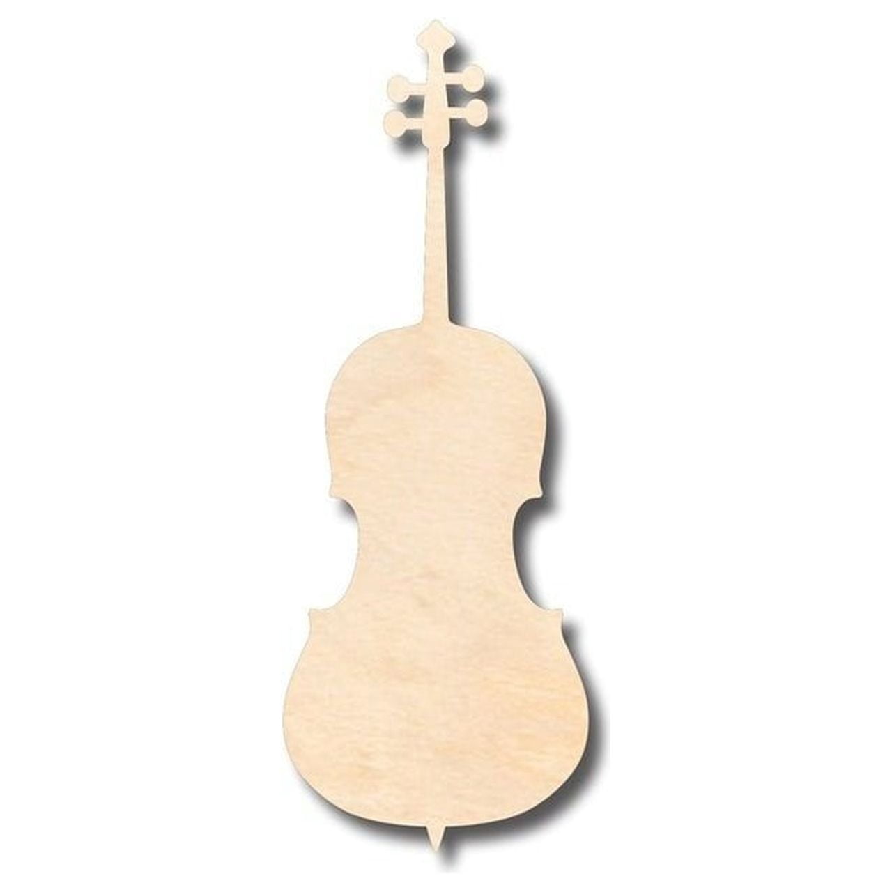Unfinished Wood Cello Shape - Music - Craft - up to 46" DIY 8" / 1/4 ...