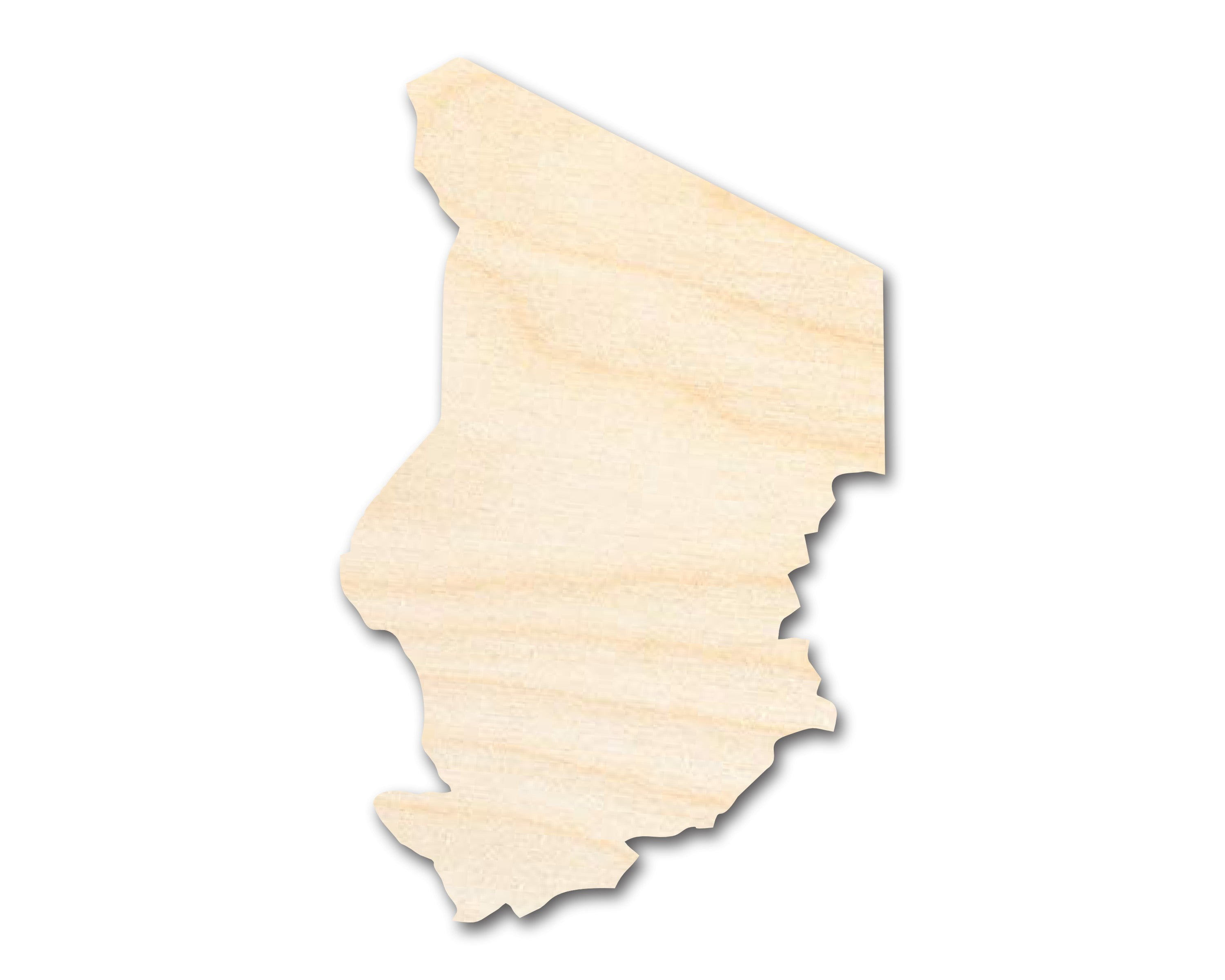 Unfinished Wood Chad Country Shape - North Central Africa Craft - up to ...