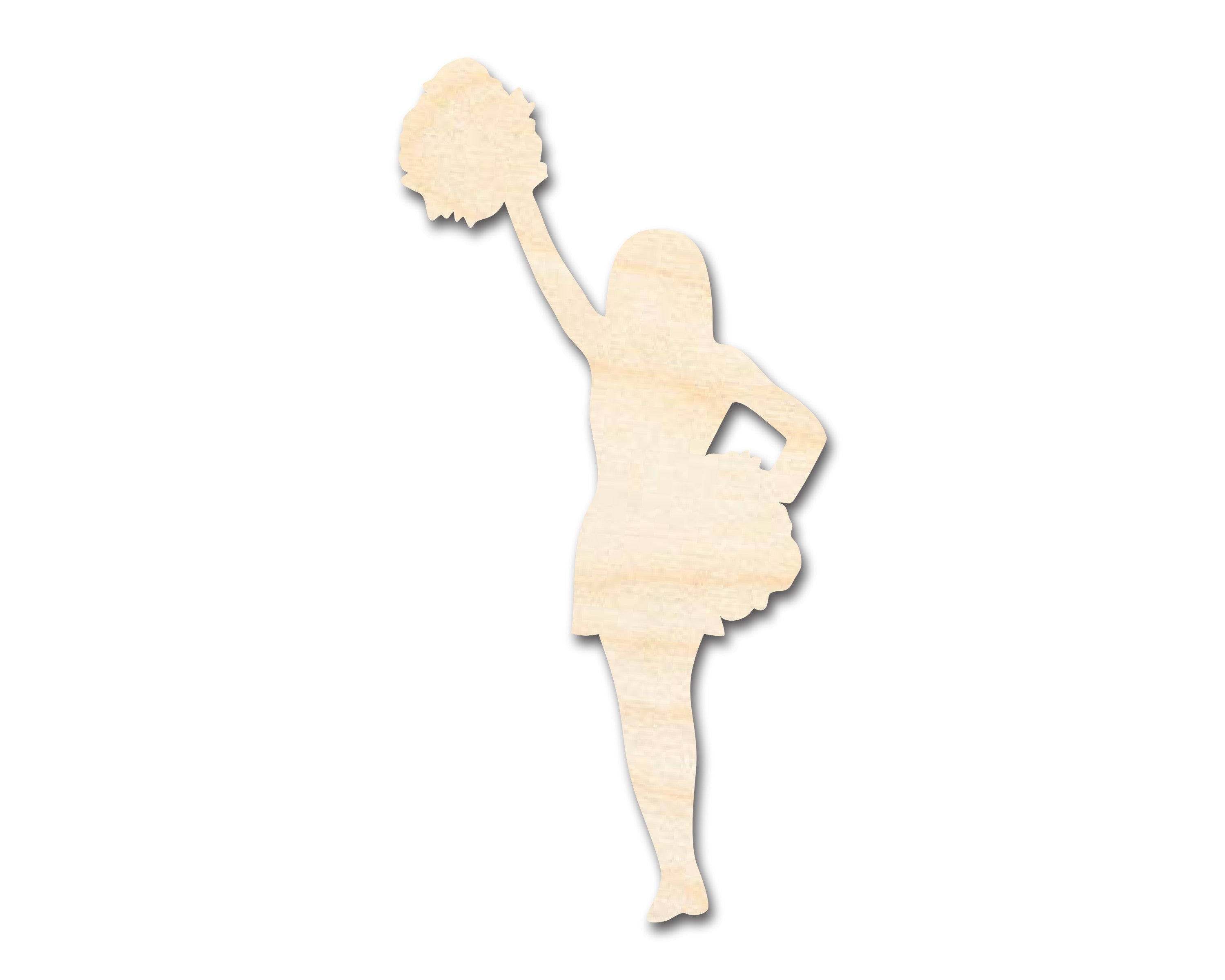 Unfinished Wood Cheerleader Silhouette | DIY Cheer Craft Cutout | up to ...