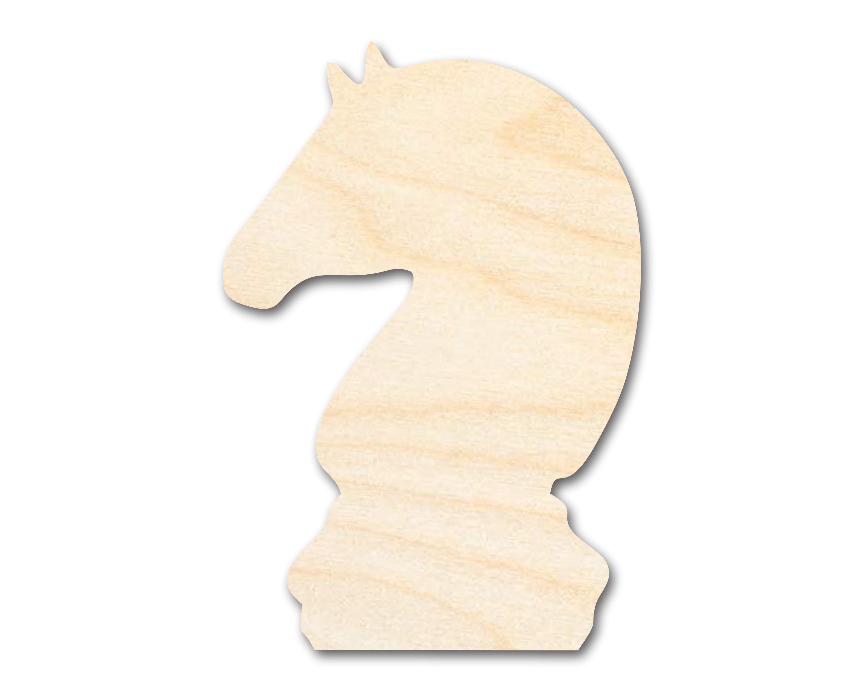 Unfinished Wood Chess Knight Shape 7" / 1/4" - Walmart.com