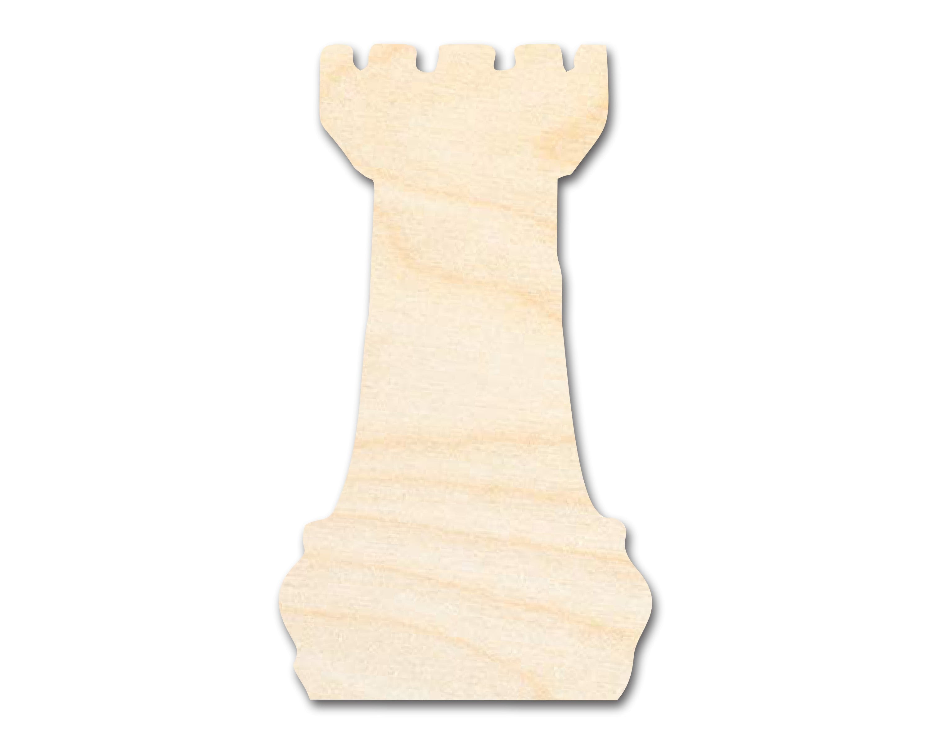 Unfinished Wood Chess Rook Shape | DIY Craft Cutout | up to 46" DIY 18 ...