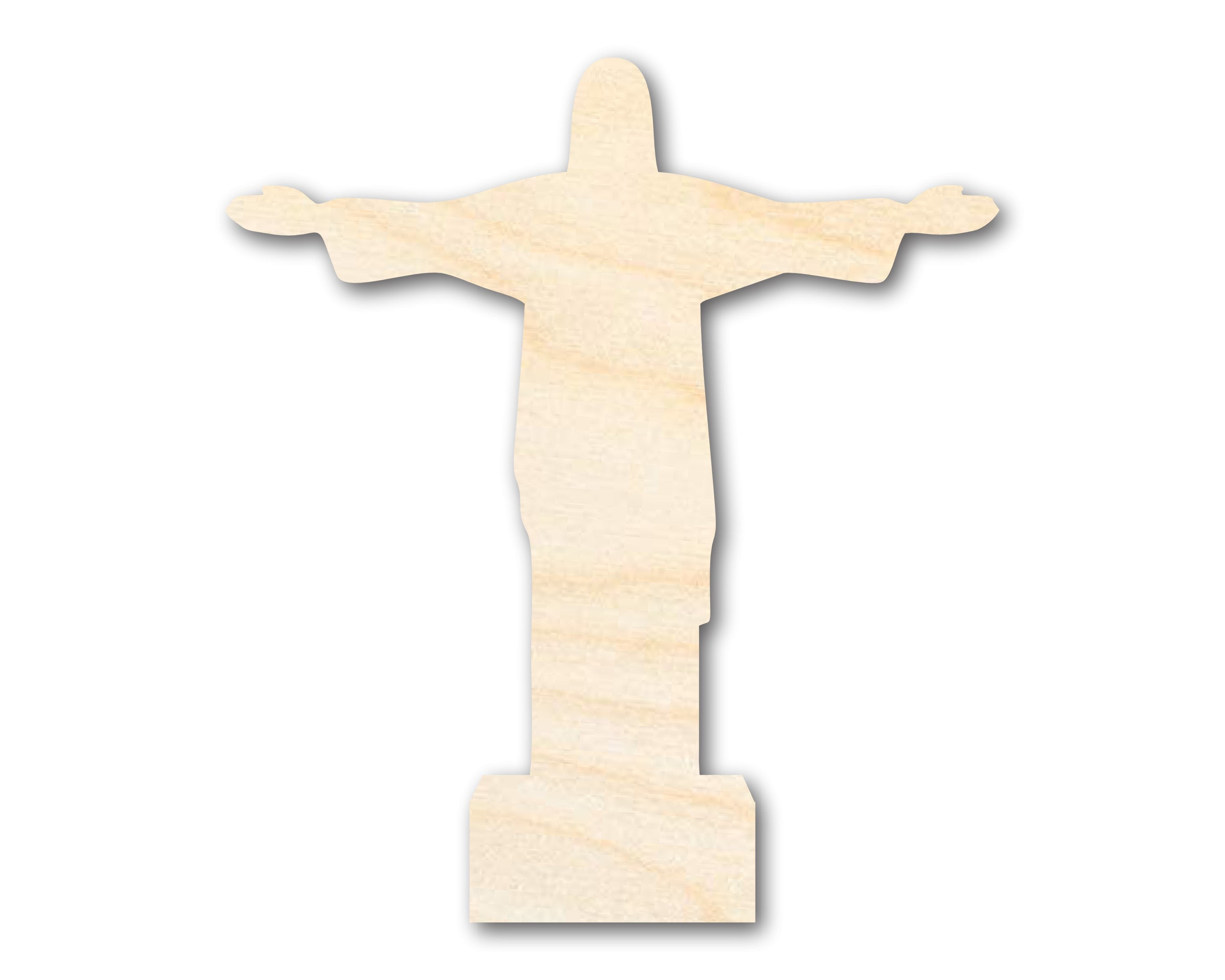 Unfinished Wood Christ the Redeemer Shape | DIY Craft Cutout 10" / 1/8 ...